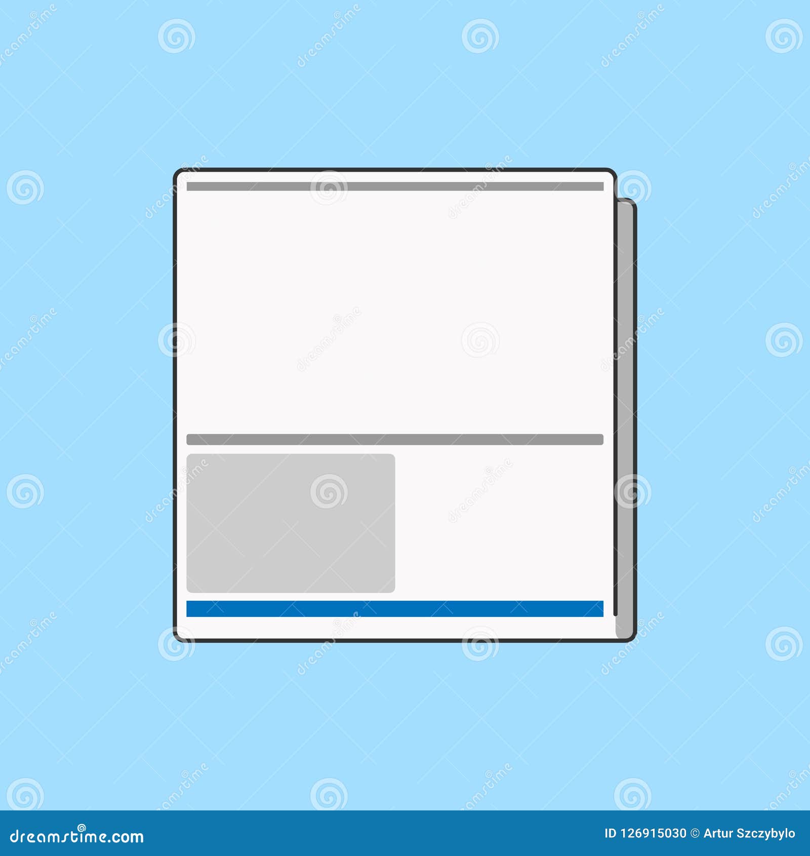 Flat Design Business Vector Illustration Empty Template Esp Isolated ...
