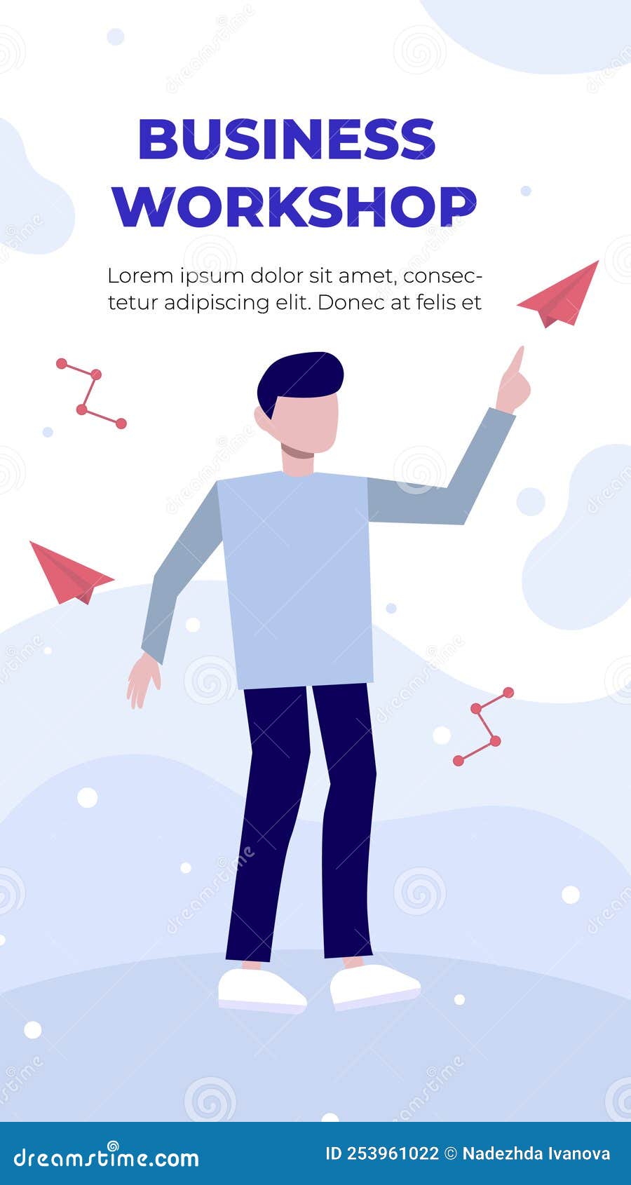 Flat Design Business Workshop Template Design Vector Illustration Stock ...