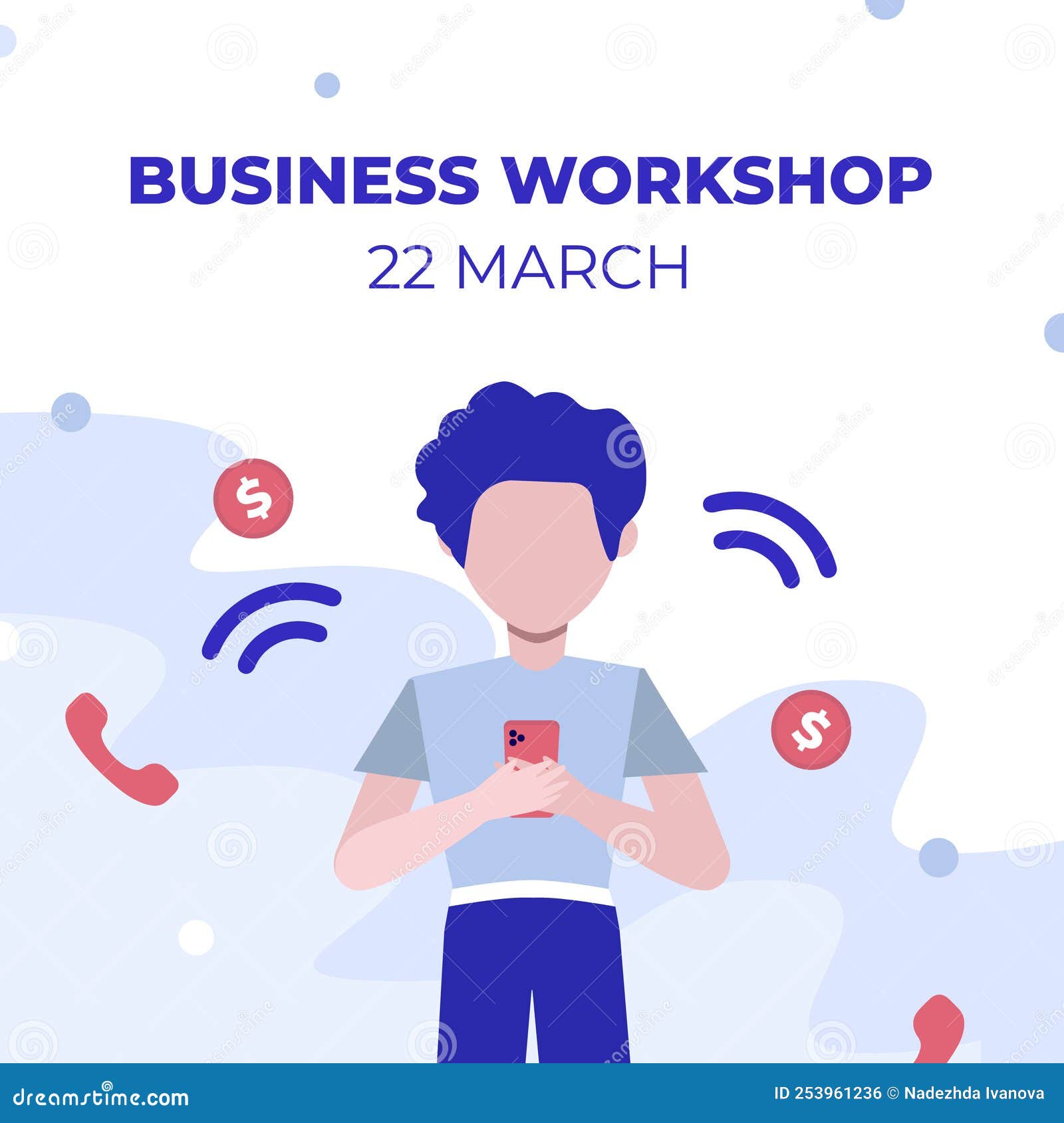 Flat Design Business Workshop Template Design Vector Illustration Stock ...