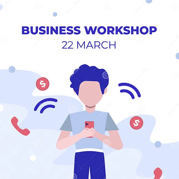 Flat Design Business Workshop Template Design Vector Illustration Stock ...