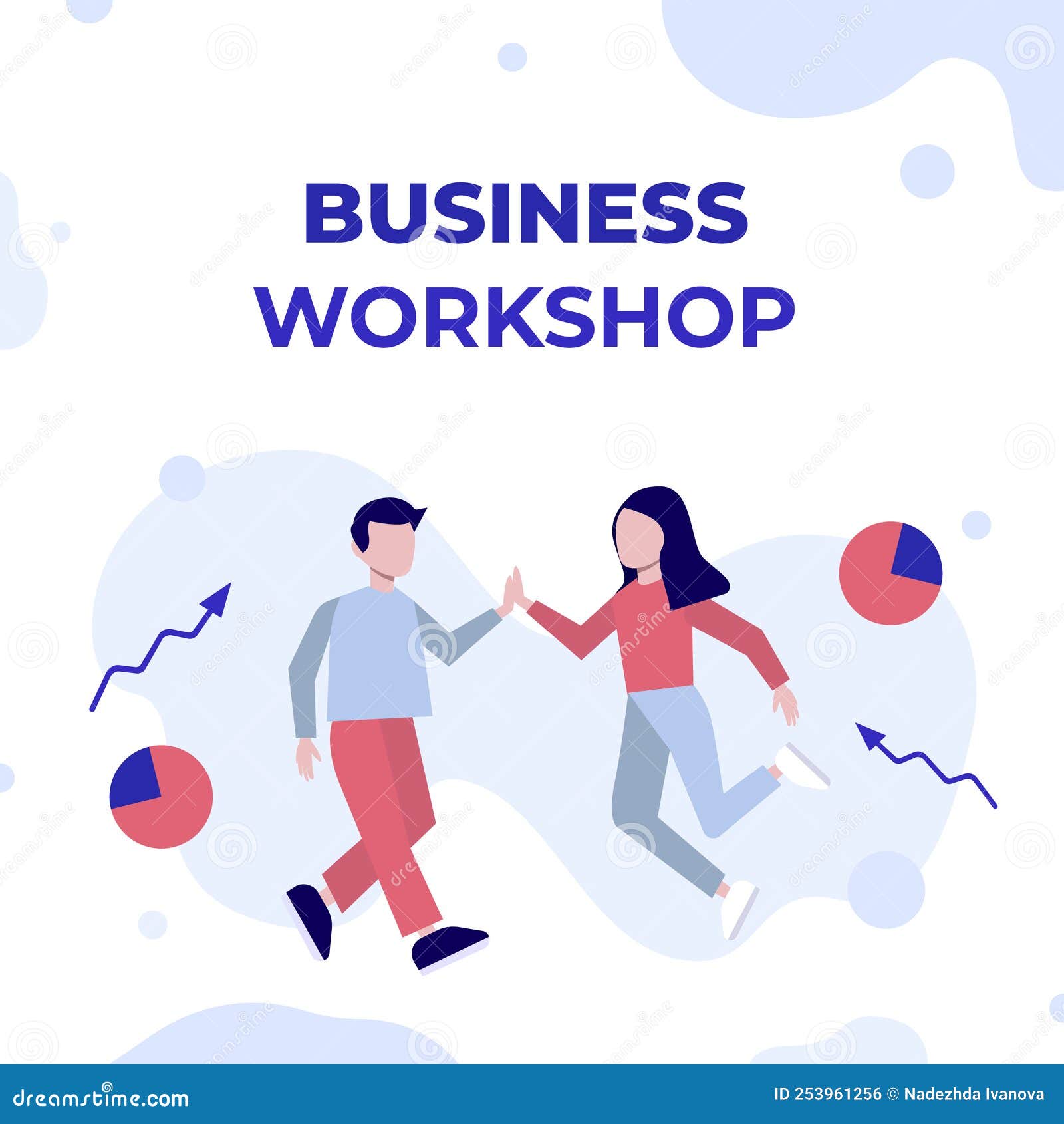 Flat Design Business Workshop Template Design Vector Illustration Stock ...