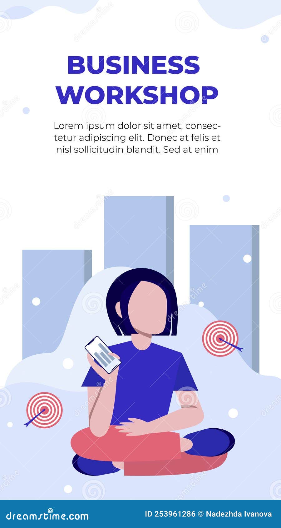 Flat Design Business Workshop Template Design Vector Illustration Stock ...