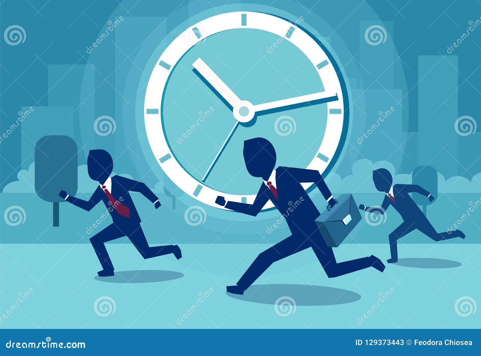 Running Businessman on Vector Illustration Stock Illustration ...