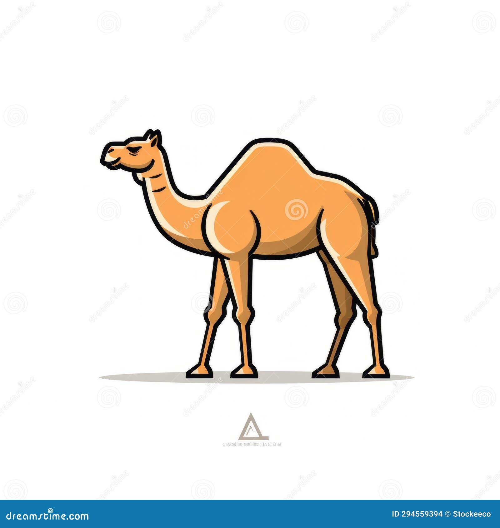 Flat Design Camel Icon Vector with James Bullough Style Stock ...