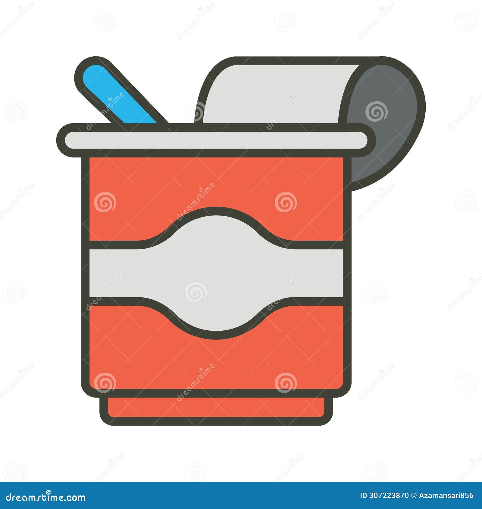 Flat Design of Canned Food Icon, Preserved Food Vector Stock Vector ...