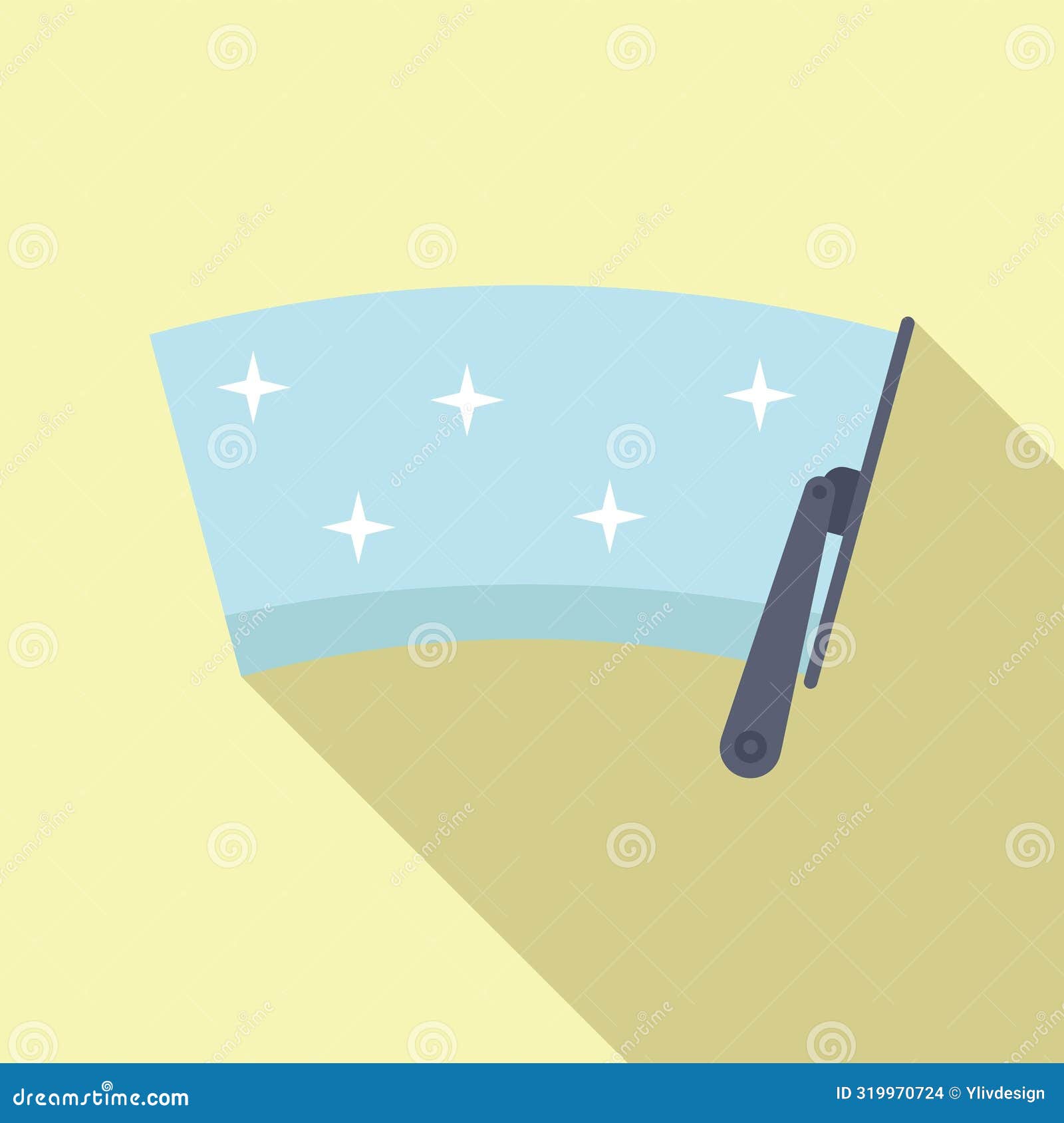 Flat Design Car Windshield with Wiper Illustration Stock Illustration ...