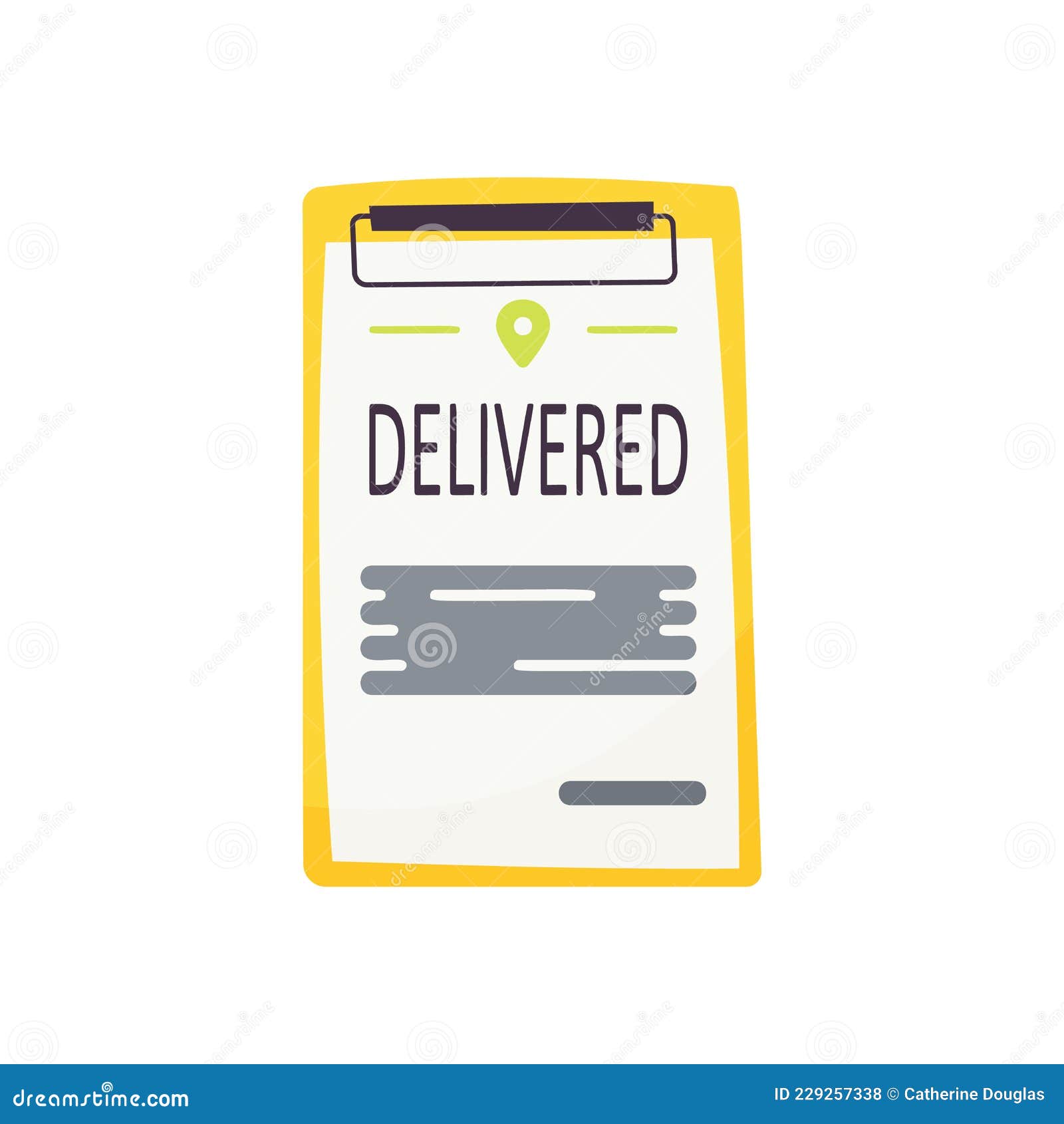 Flat Design Cartoon Delivery Form Illustration. Delivery Element. Stock ...