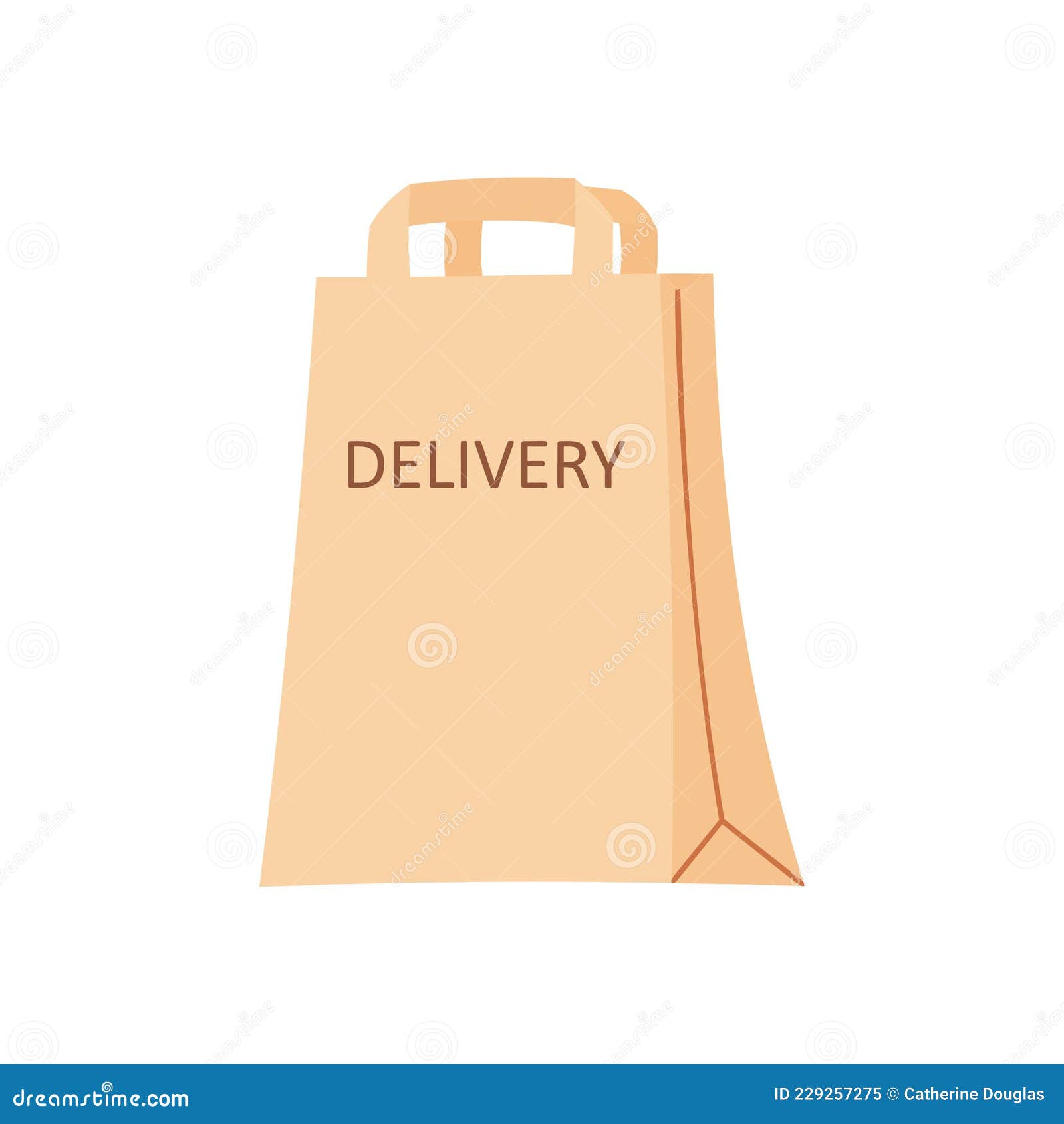 Flat Design Cartoon Paper Packages Illustration. Delivery Element ...