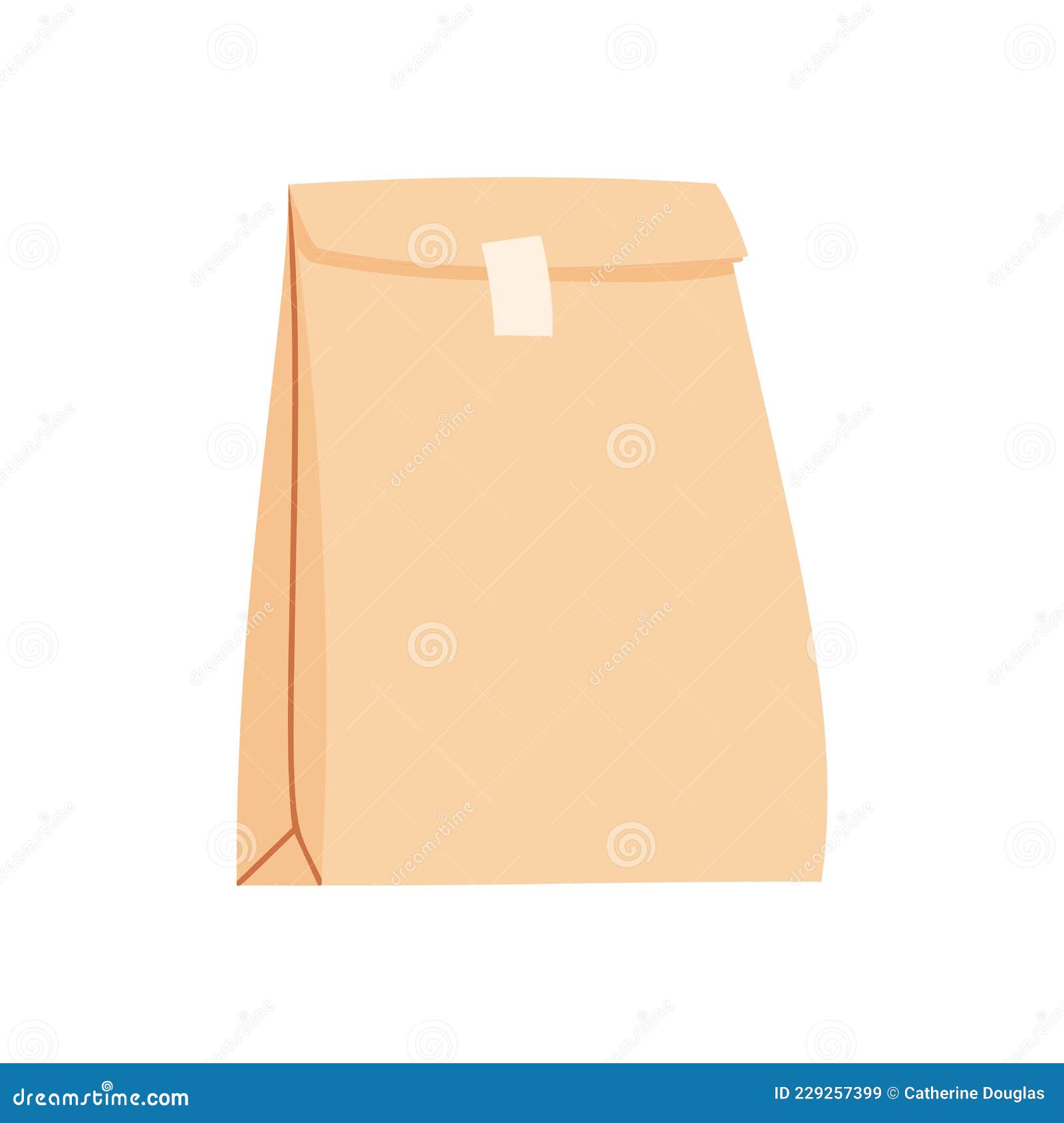 Flat Design Cartoon Paper Packages Illustration. Delivery Element ...