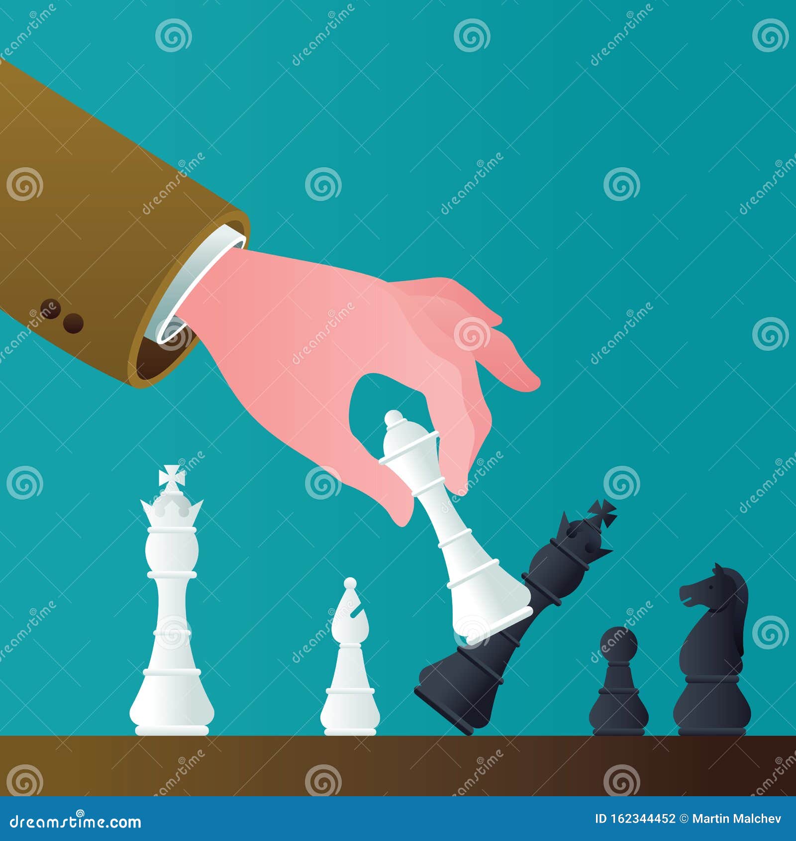 Checkmate Concept Illustration Stock Vector - Illustration of chess ...
