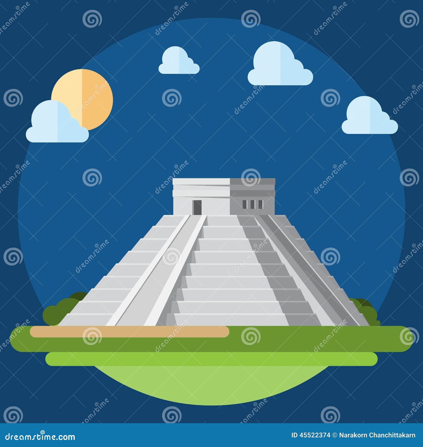 Chichen Itza, Pyramid Of Kukulkan, Palenque, Tulum, Teotihuacan Grey ...