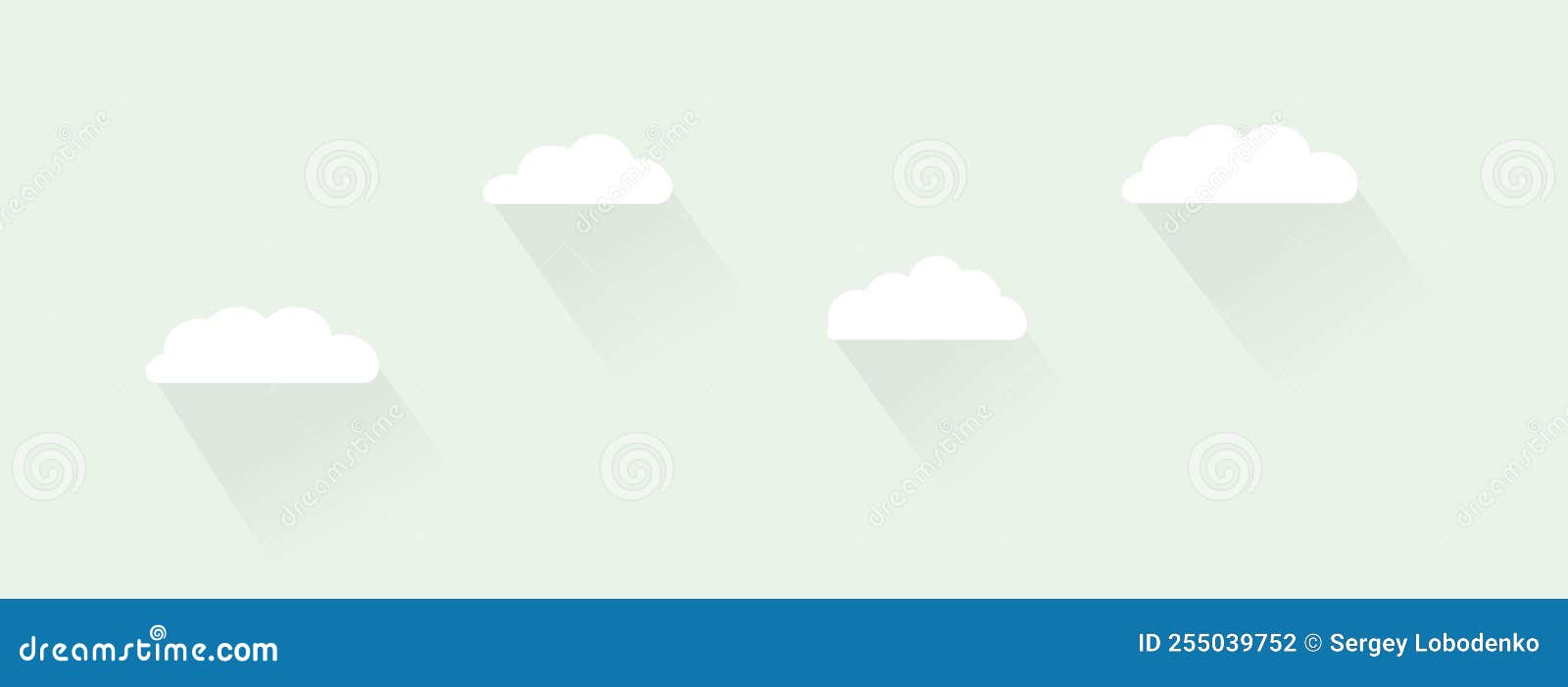 Flat Design Clouds. Set. Flat Shadows. Vector Illustration Stock Vector ...