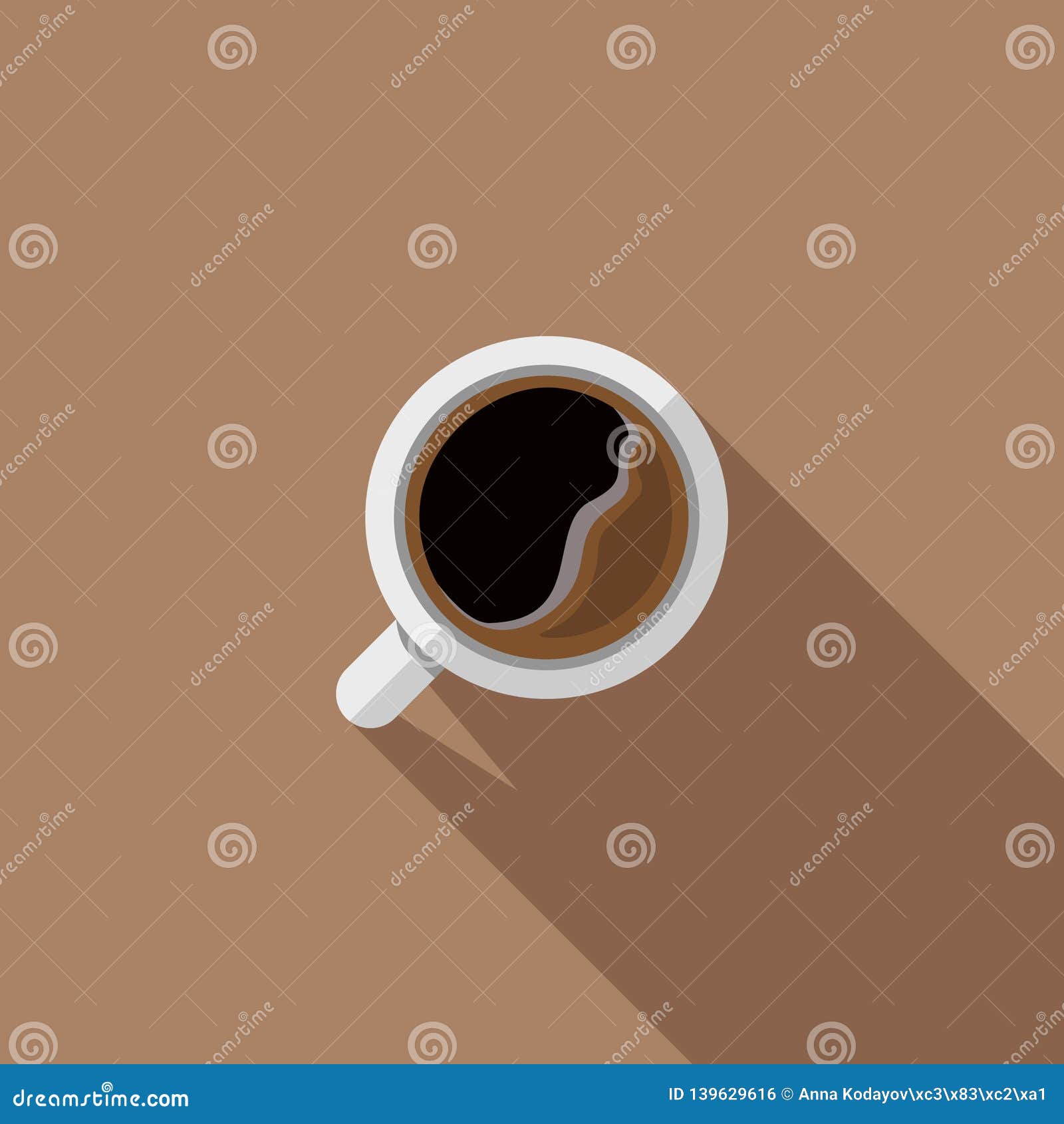 Flat design Coffee stock vector. Illustration of arabica - 139629616