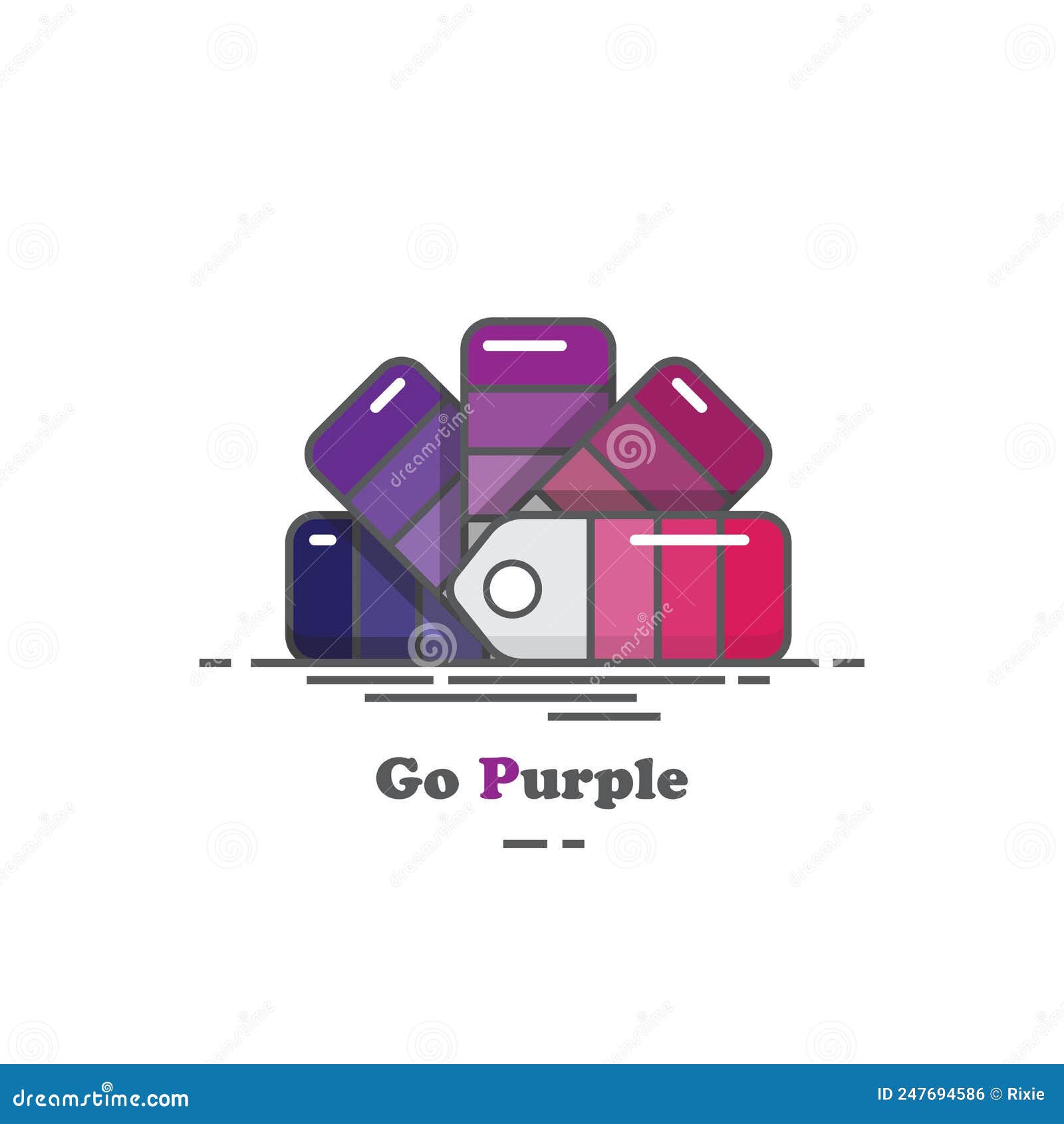 Go Purple stock vector. Illustration of purple, shade - 247694586
