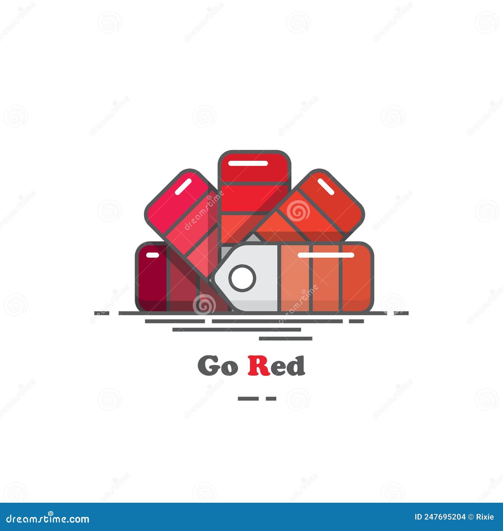Go Red stock vector. Illustration of background, diagram - 247695204