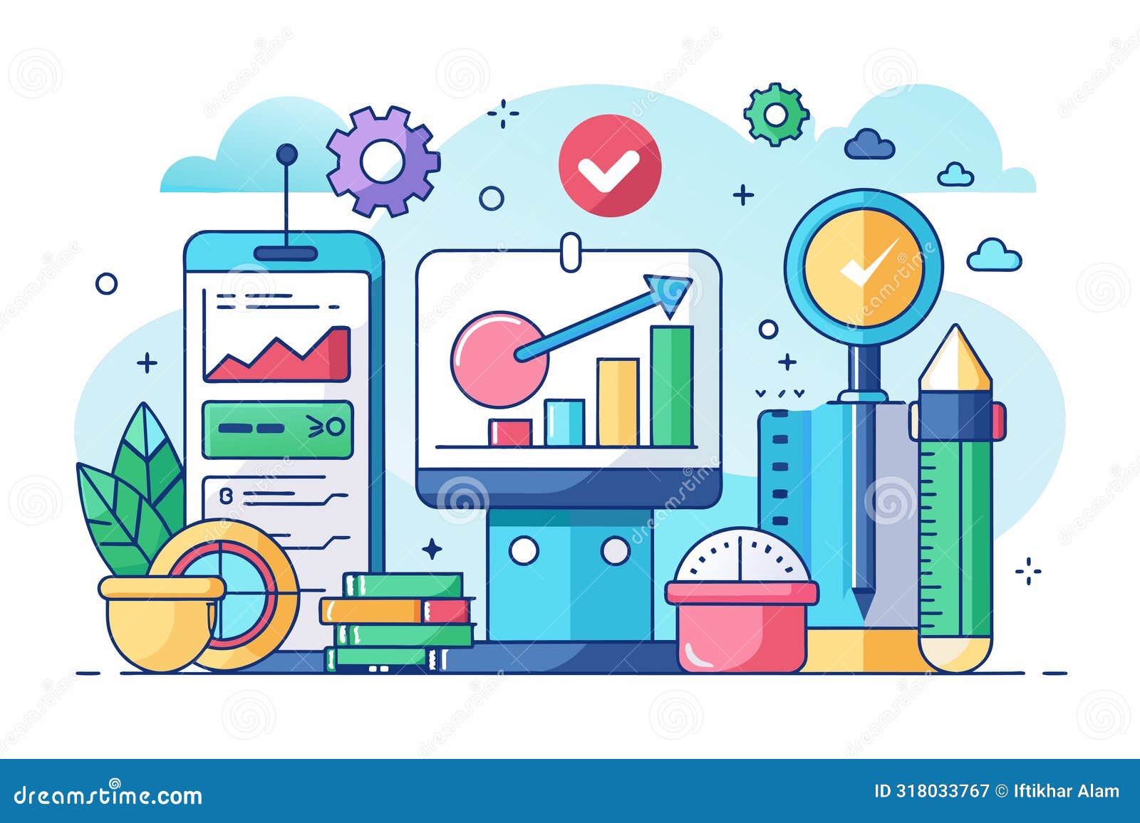Graphical Representation Of The Pythagorean Theorem And Its Equation ...