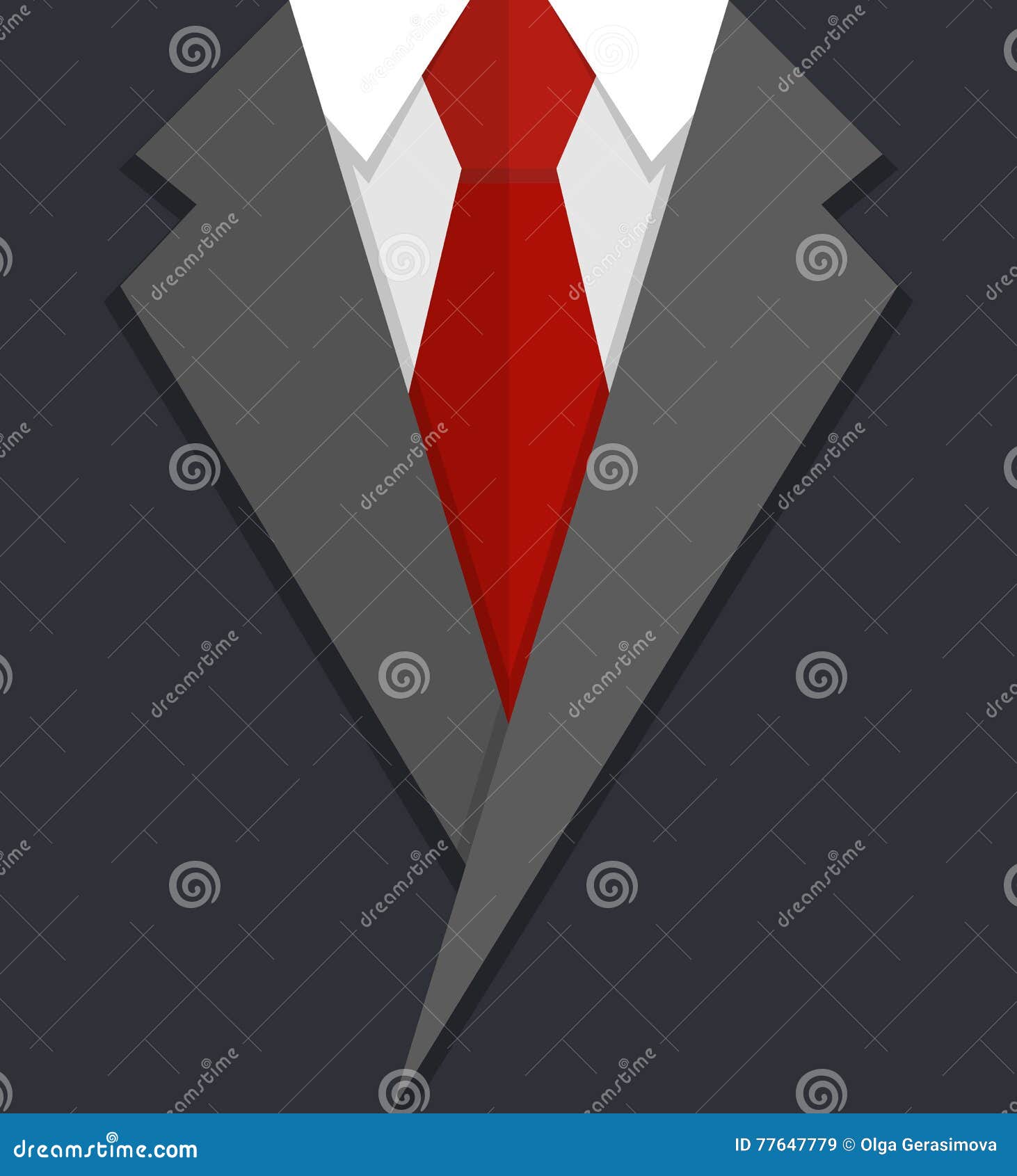 Flat Design Concept of Businessman Suit. Vector Illustration Stock ...