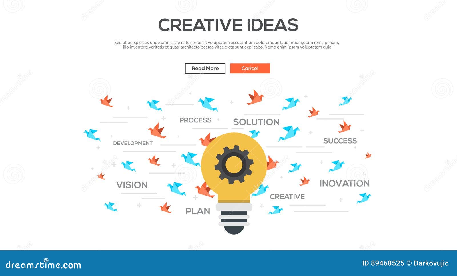 Flat Design Concept-Creative Idea Stock Vector - Illustration of ...