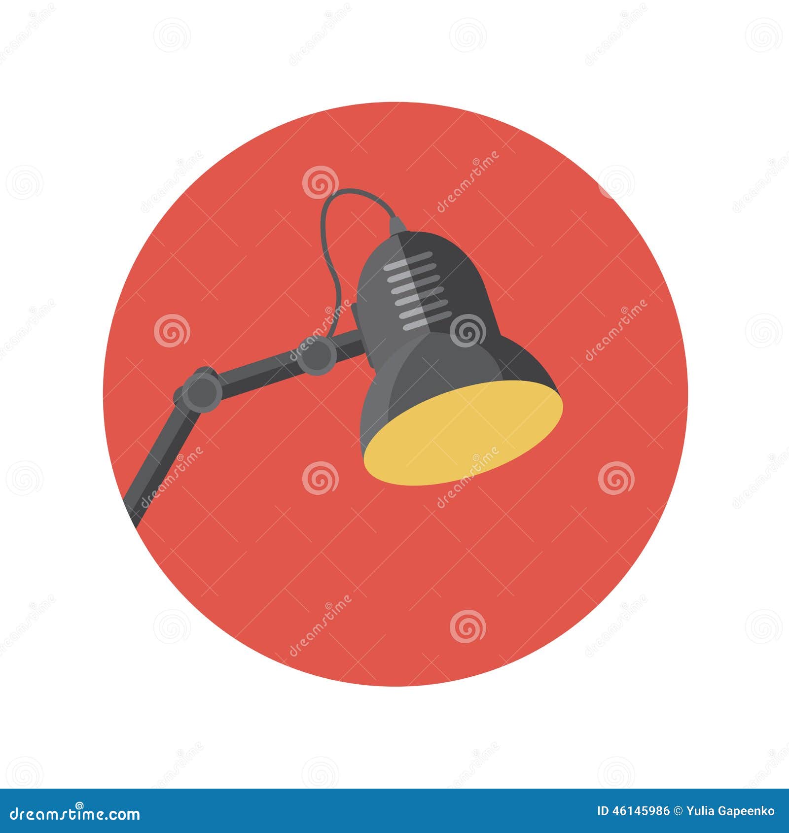 Flat Design Concept Lamp Vector Illustration with Stock Vector ...