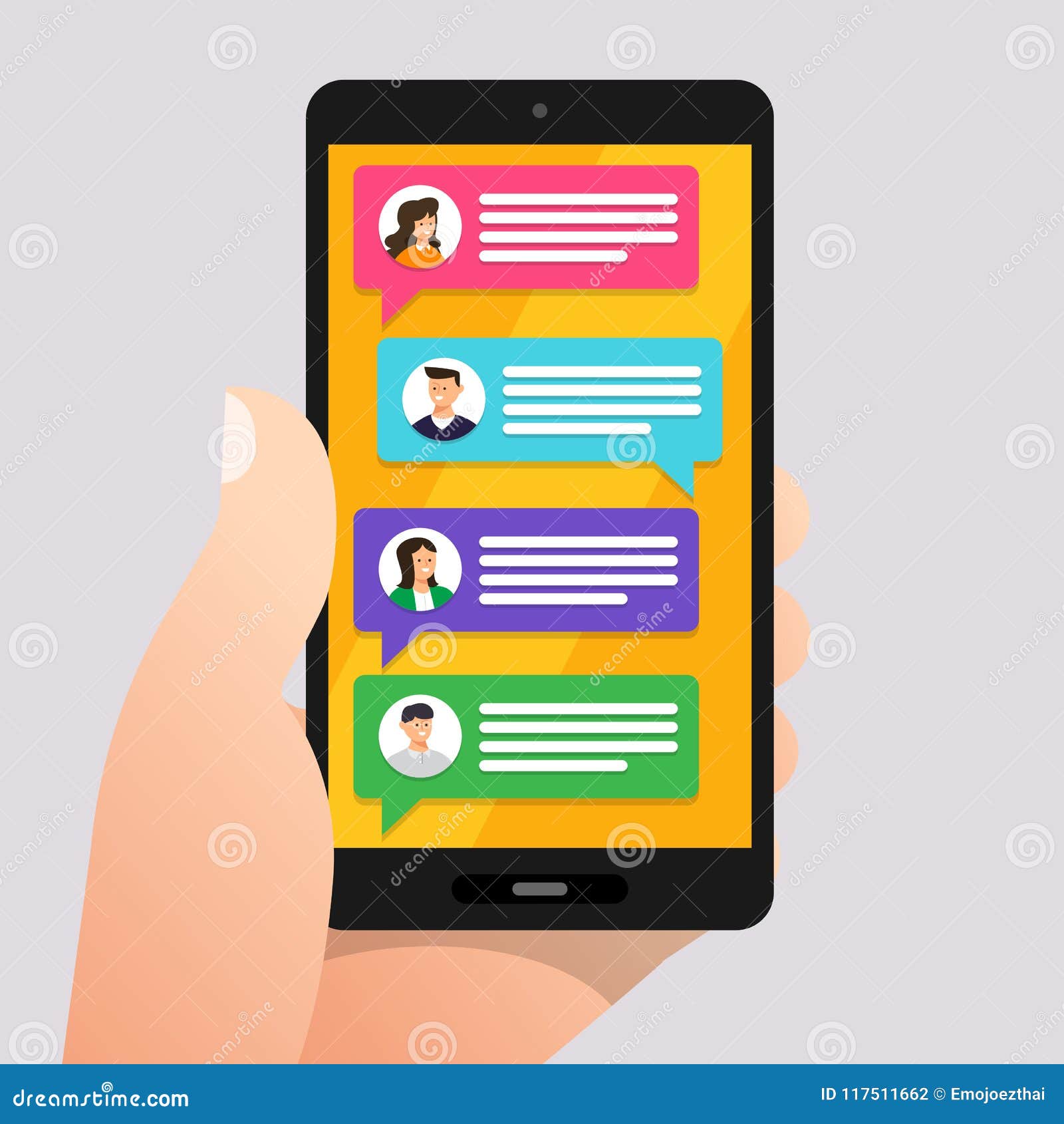 Chat Message Frame Banner. Quote Frame Template. Quotation Dialogue ...