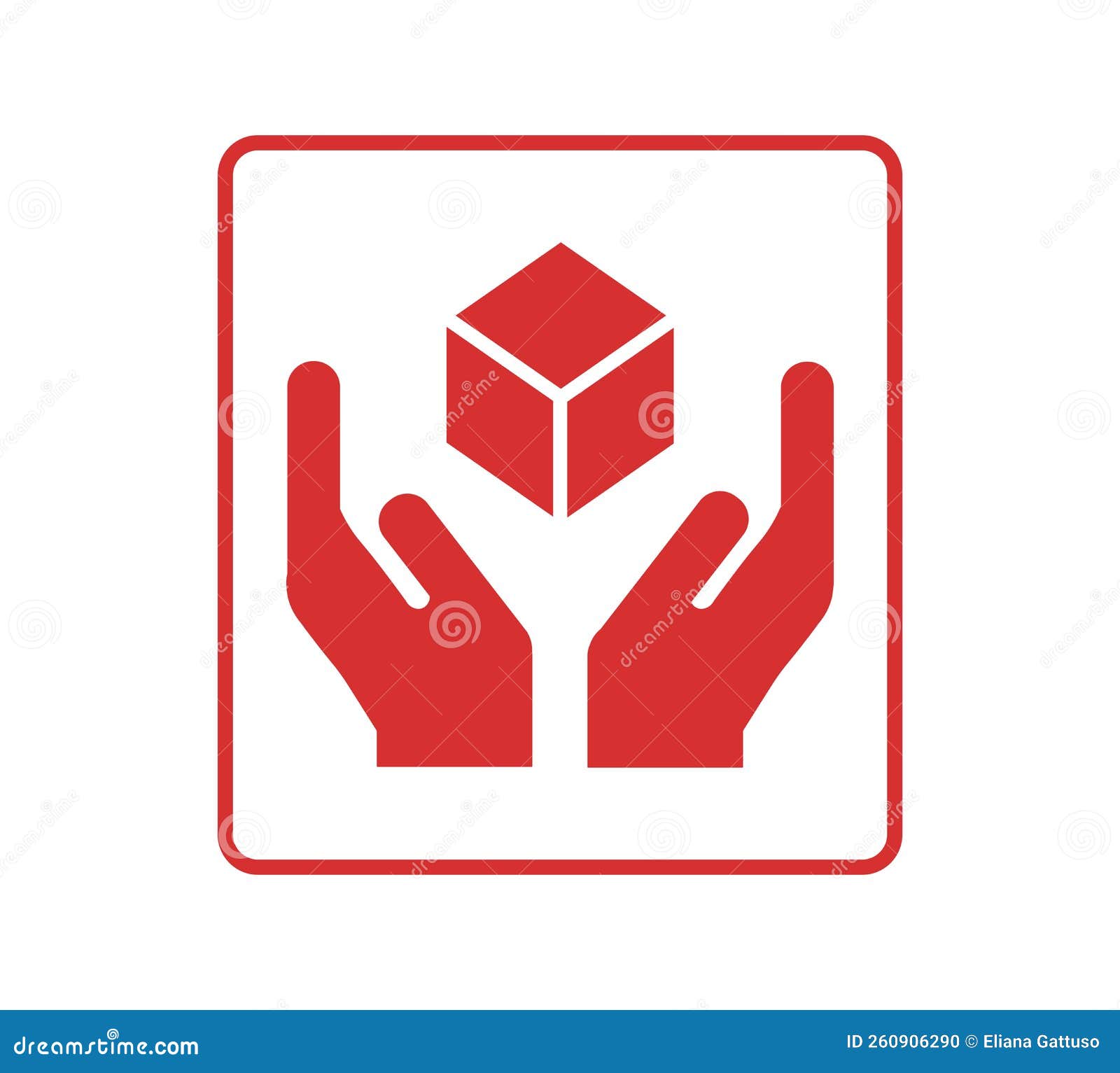 Handle with Care Icon. Concept of Packaging and Warning Sign. Stock ...