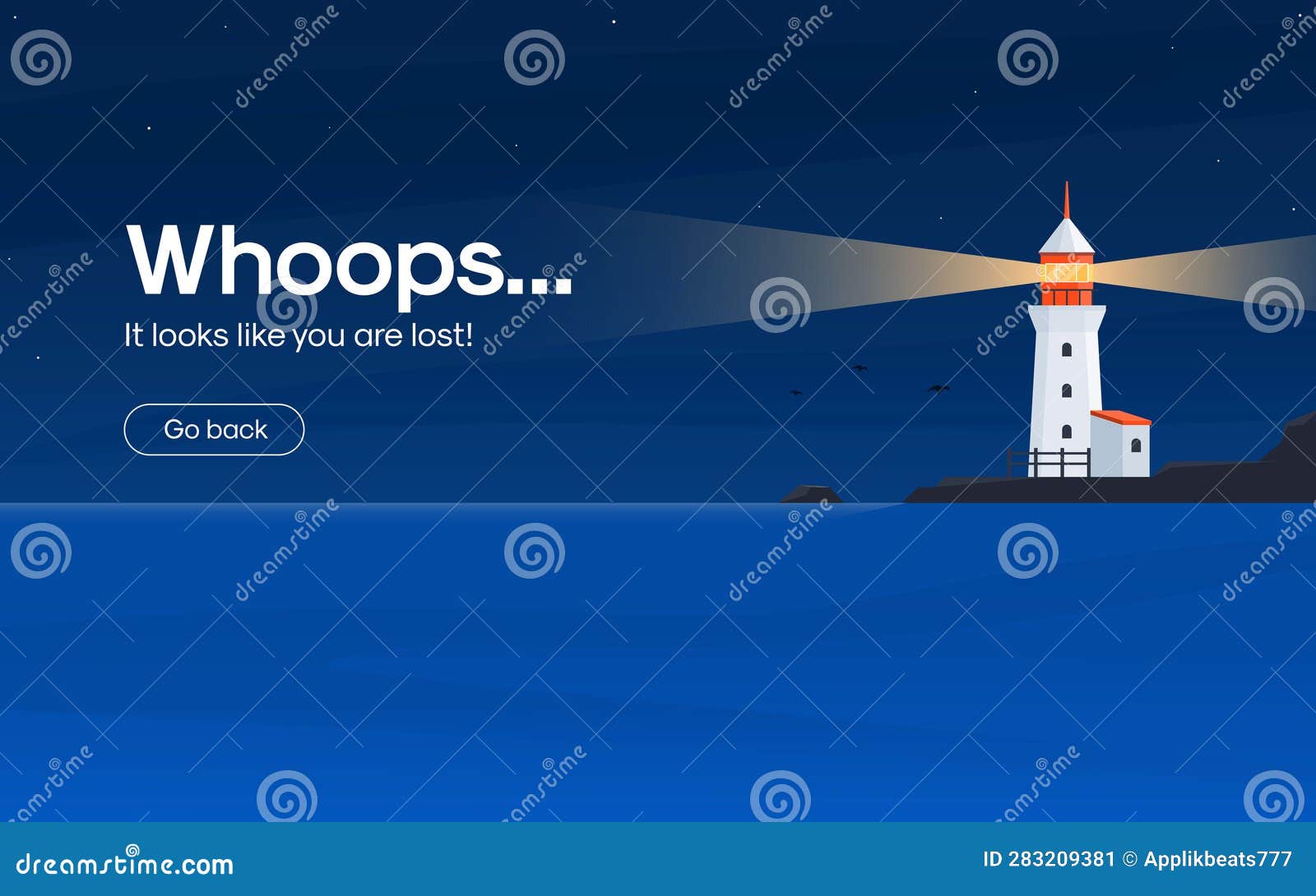 Flat Modern Design Illustration of Error Page Stock Vector ...