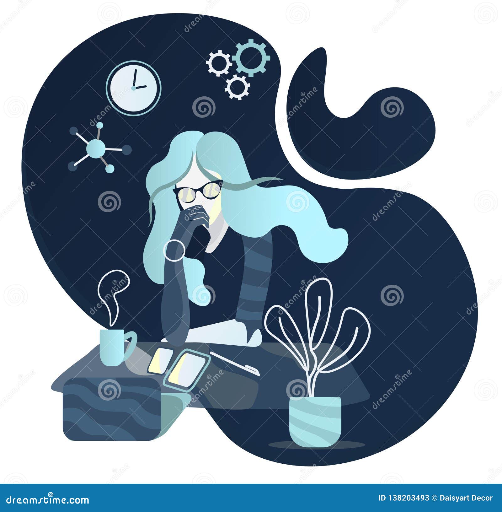 Flat Design Concept for Time Management, Targeting, Work Planning and ...