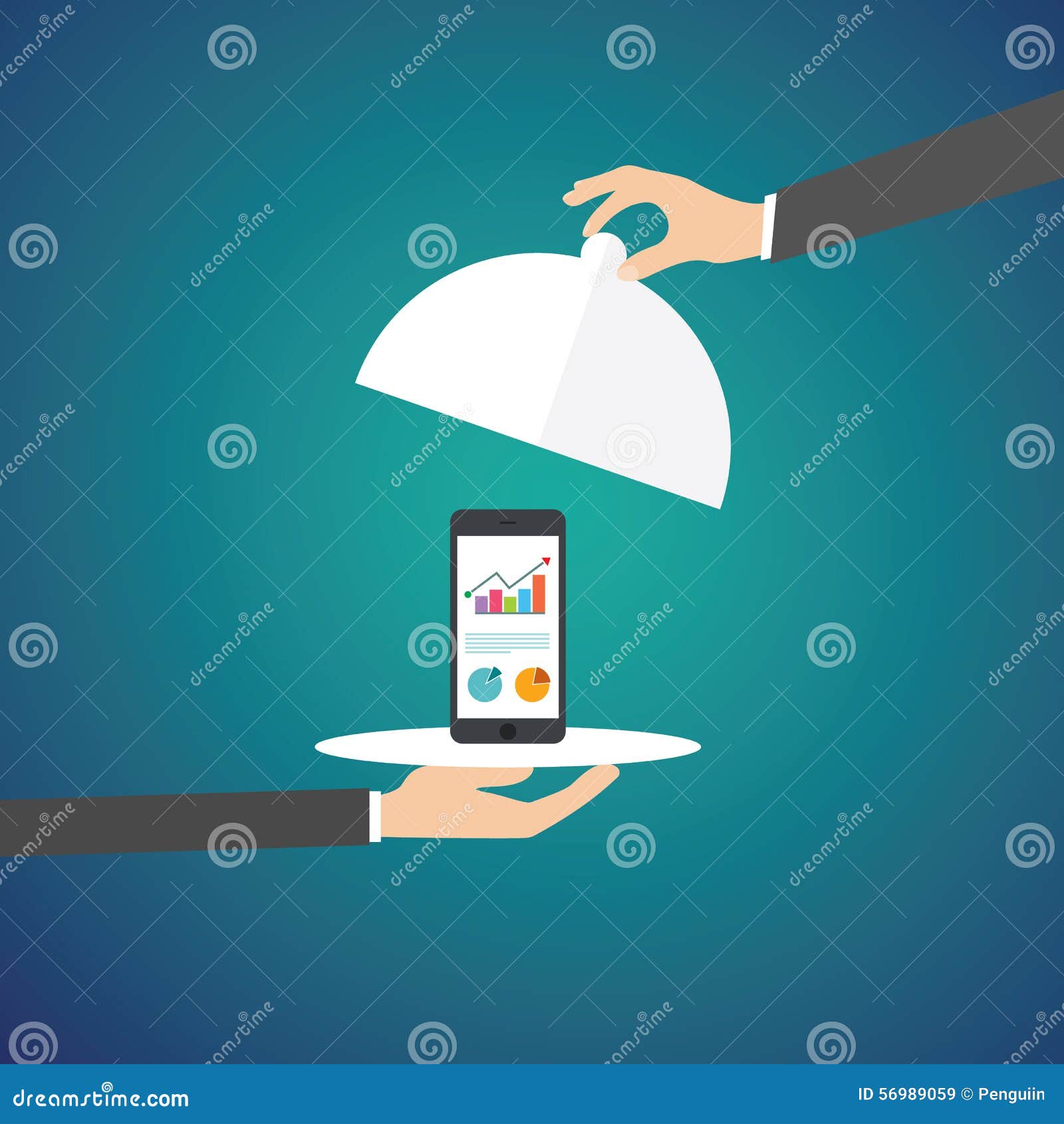 Flat Design Concepts for Serve Mobile-phone Stock Vector - Illustration ...