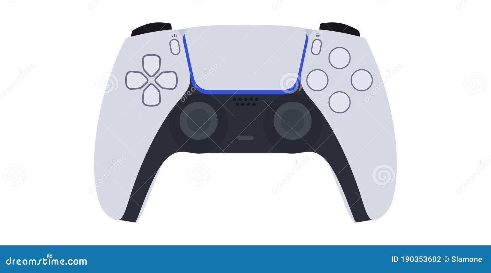 Flat Design Controller Vector Illustration. Joystick or Gamepad ...