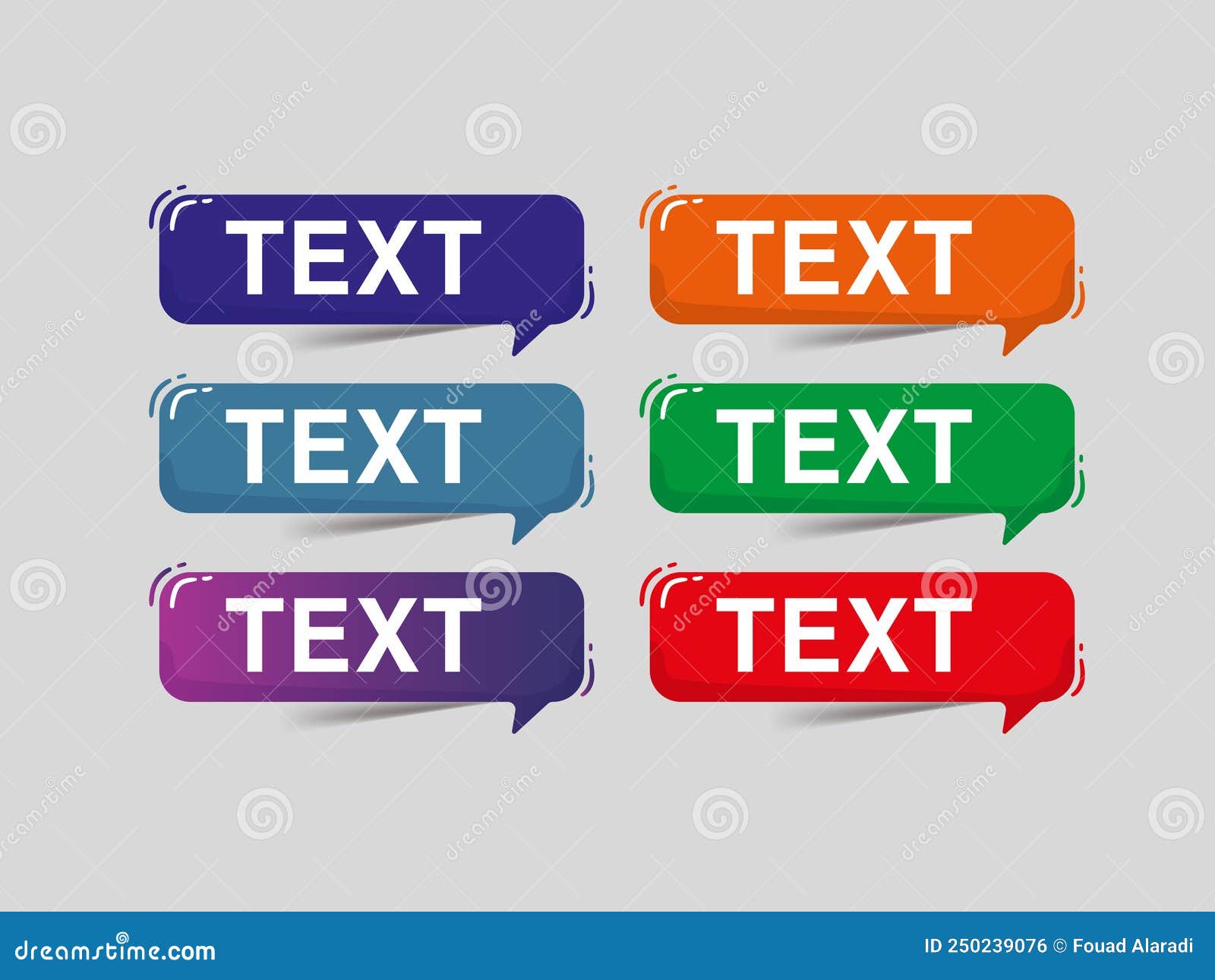 Flat Design Cta Button Collection Free Vector Stock Vector ...