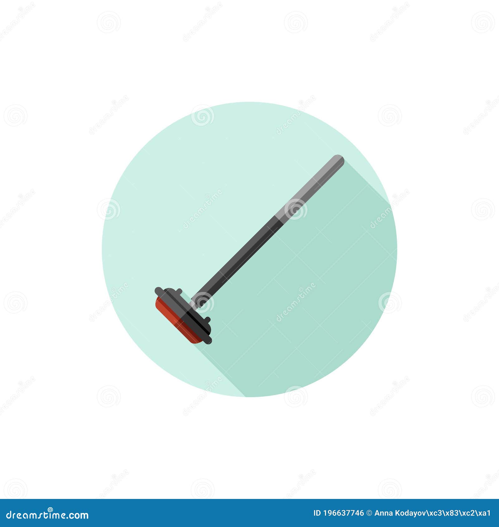 Flat design Curling Broom stock vector. Illustration of push - 196637746