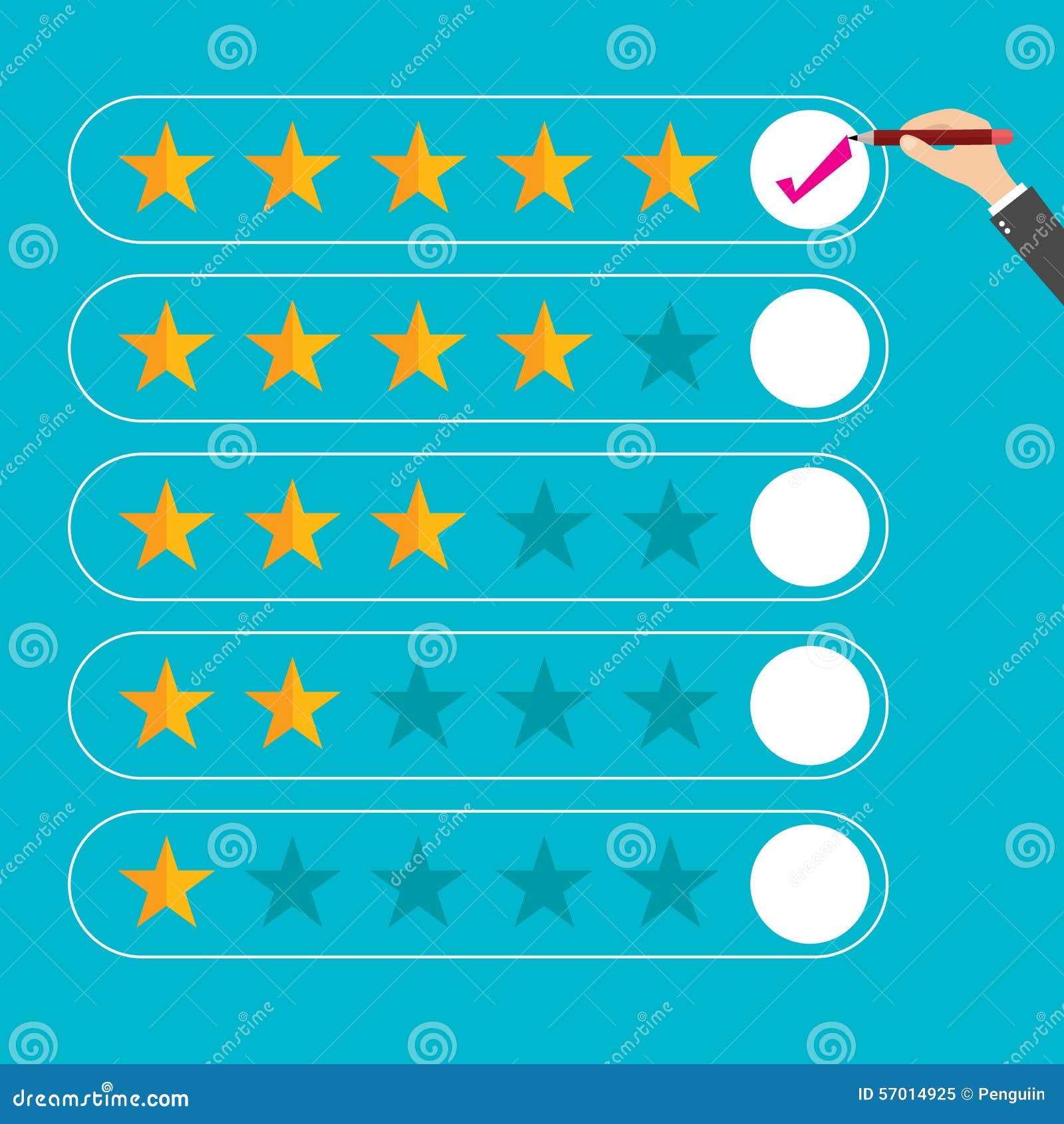 Flat Design Customer Review, Vector Stock Vector - Illustration of ...