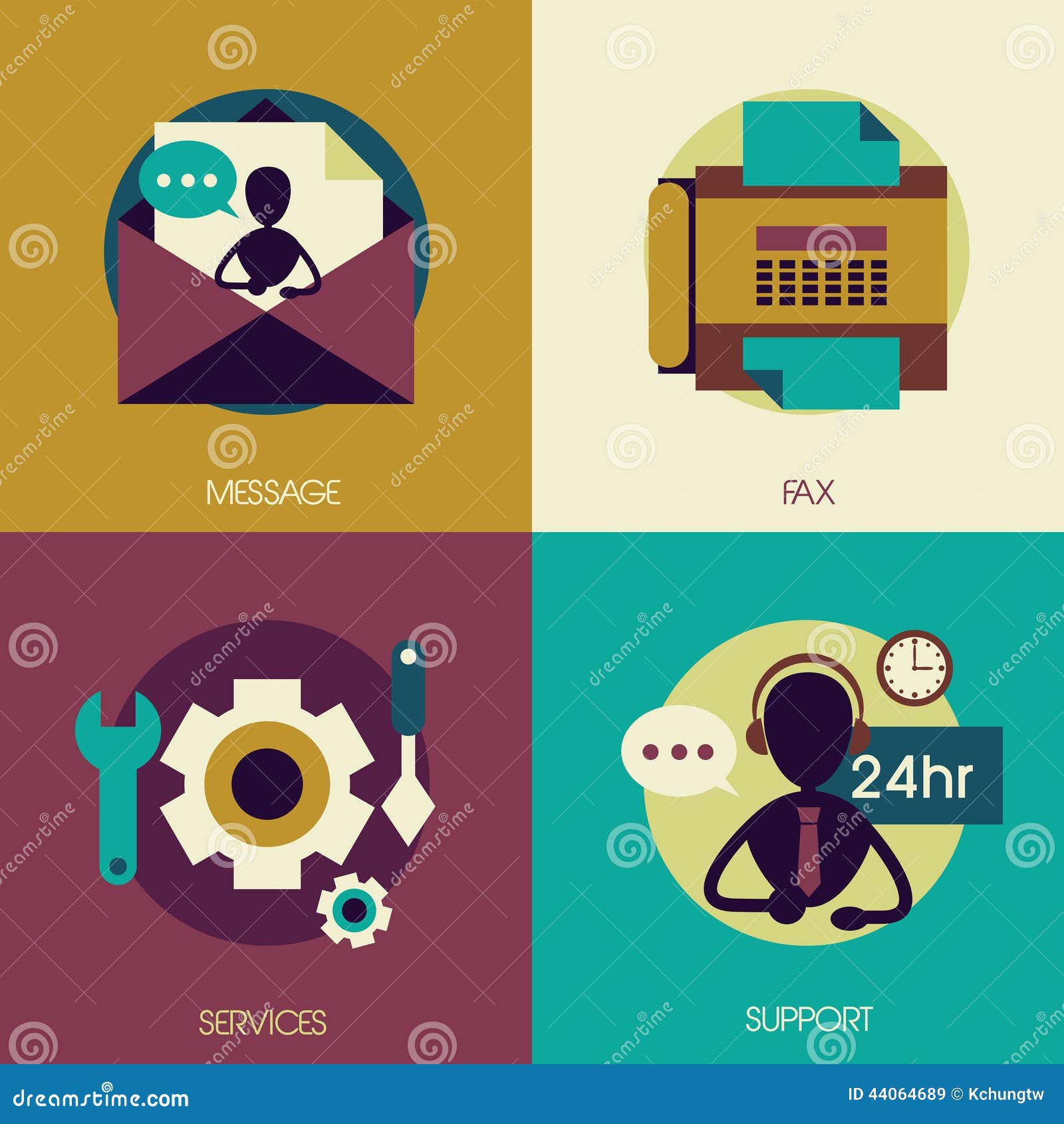 Flat Design for Customer Service Concepts Stock Vector - Illustration ...