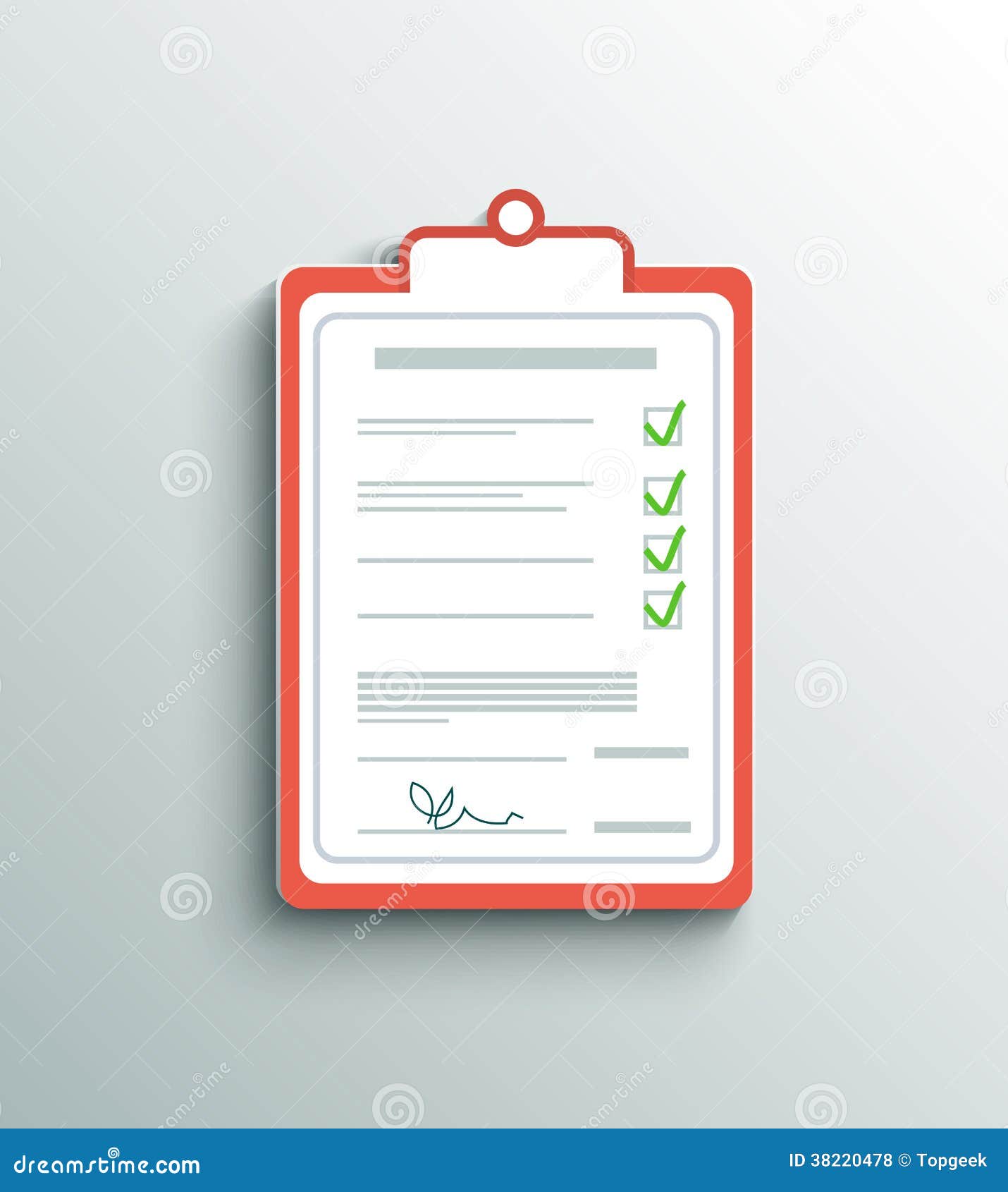 Flat Design Delivery Signature Clipboard Stock Vector - Illustration of ...