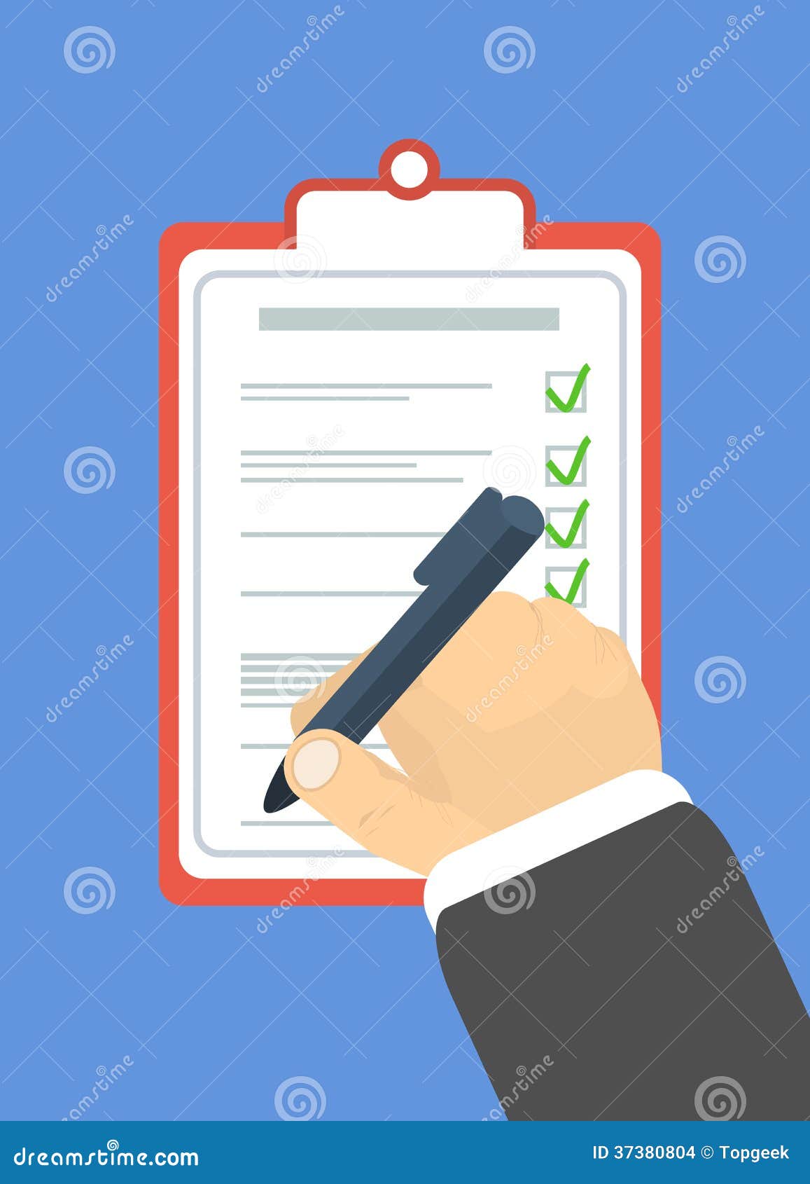 Flat Design Delivery Signature and Two Hand Stock Vector - Illustration ...