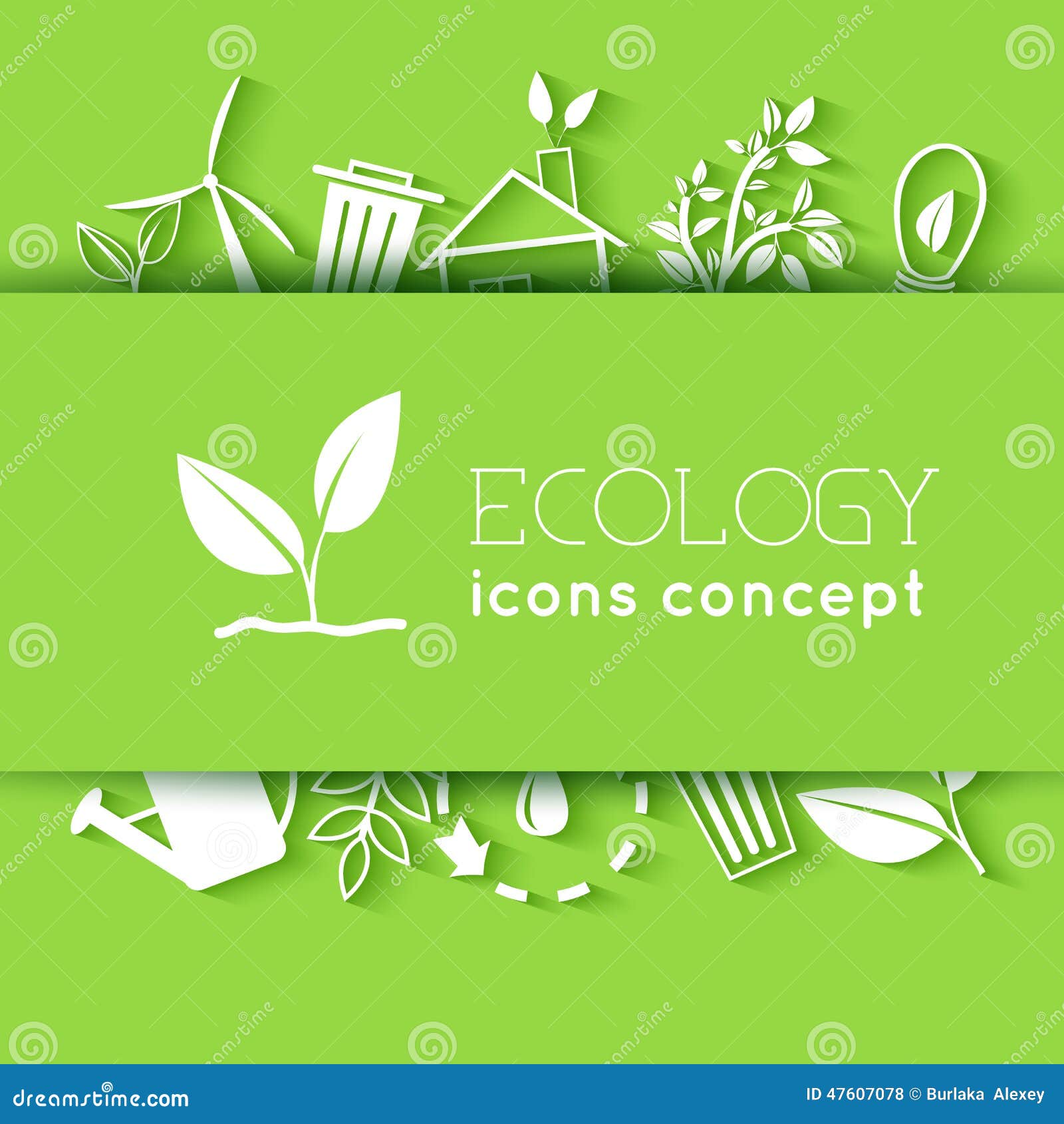 Flat Design of Ecology, Environment, Green Clean Stock Vector ...