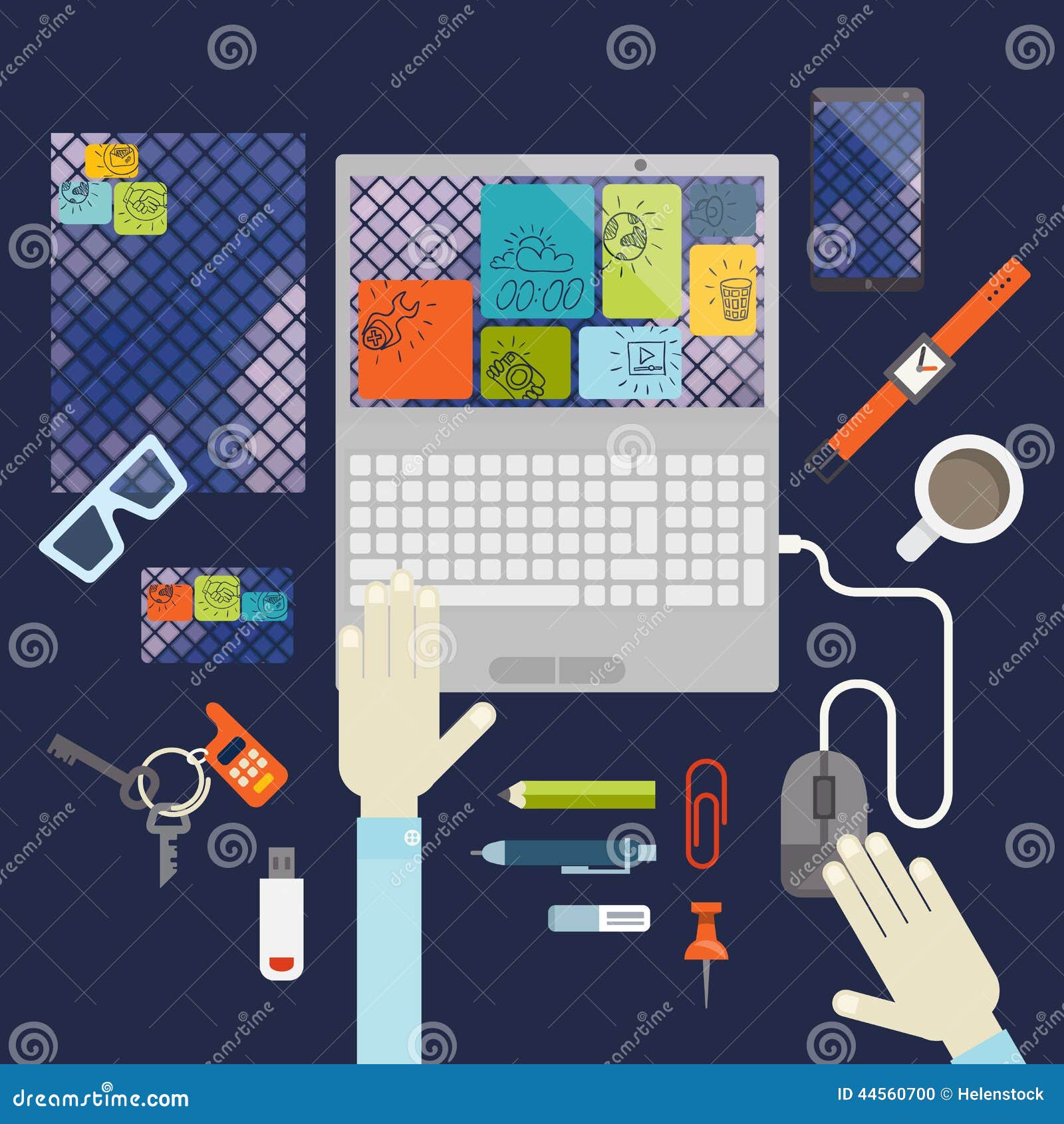 Flat Design Elements stock vector. Illustration of layout - 44560700