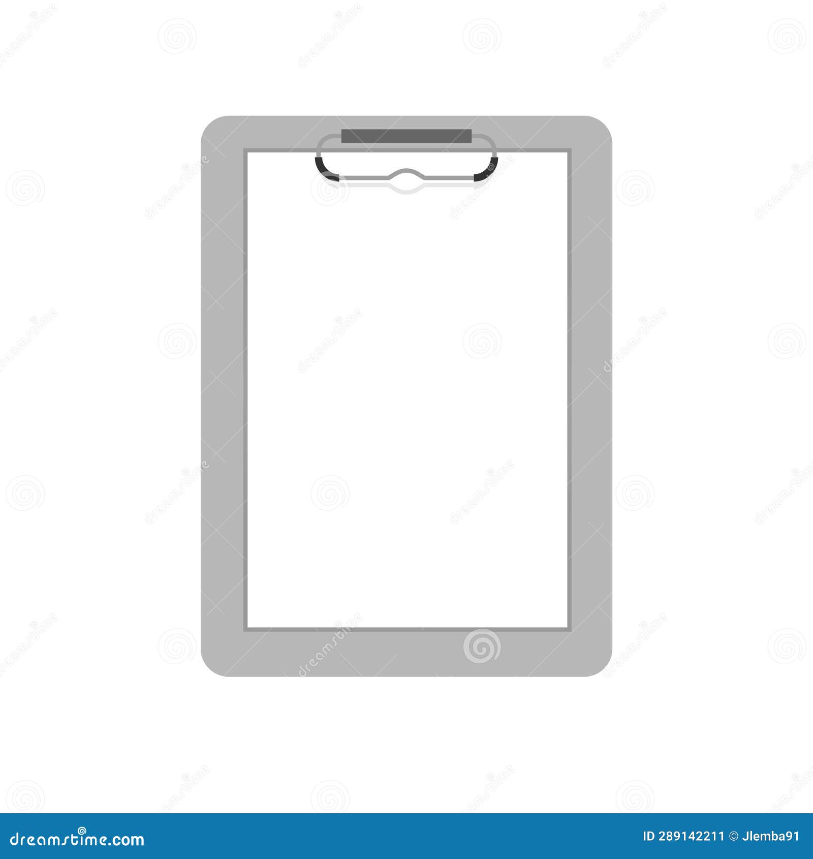 Flat Design of Empty Clipboard or Checklist Icon Isolated on ...