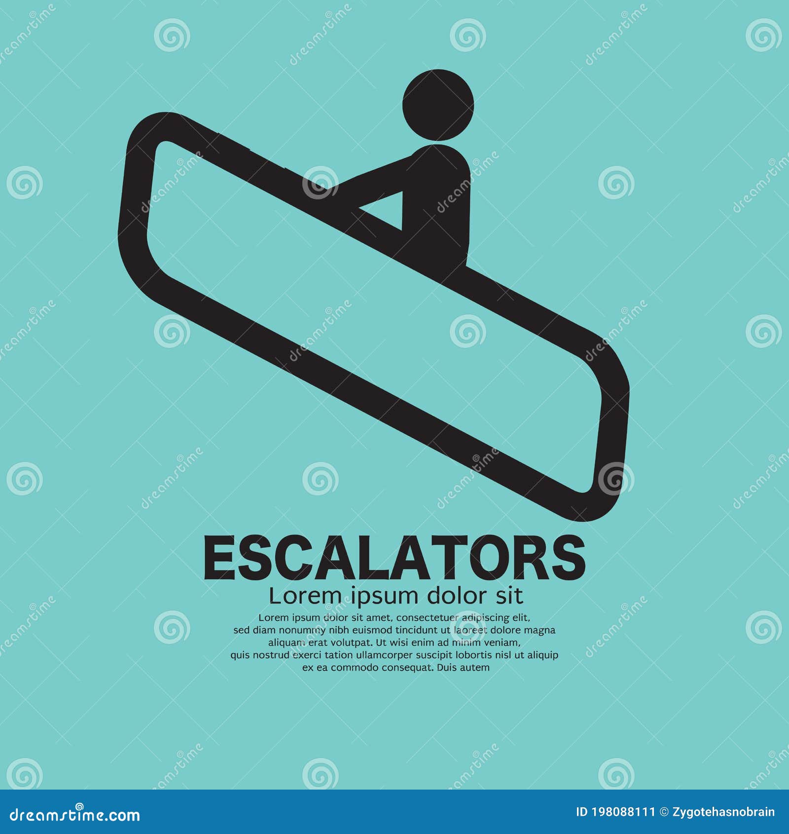 Flat Design Escalators Icon Black Symbol Vector Stock Vector - Illustration of escalators, black ...