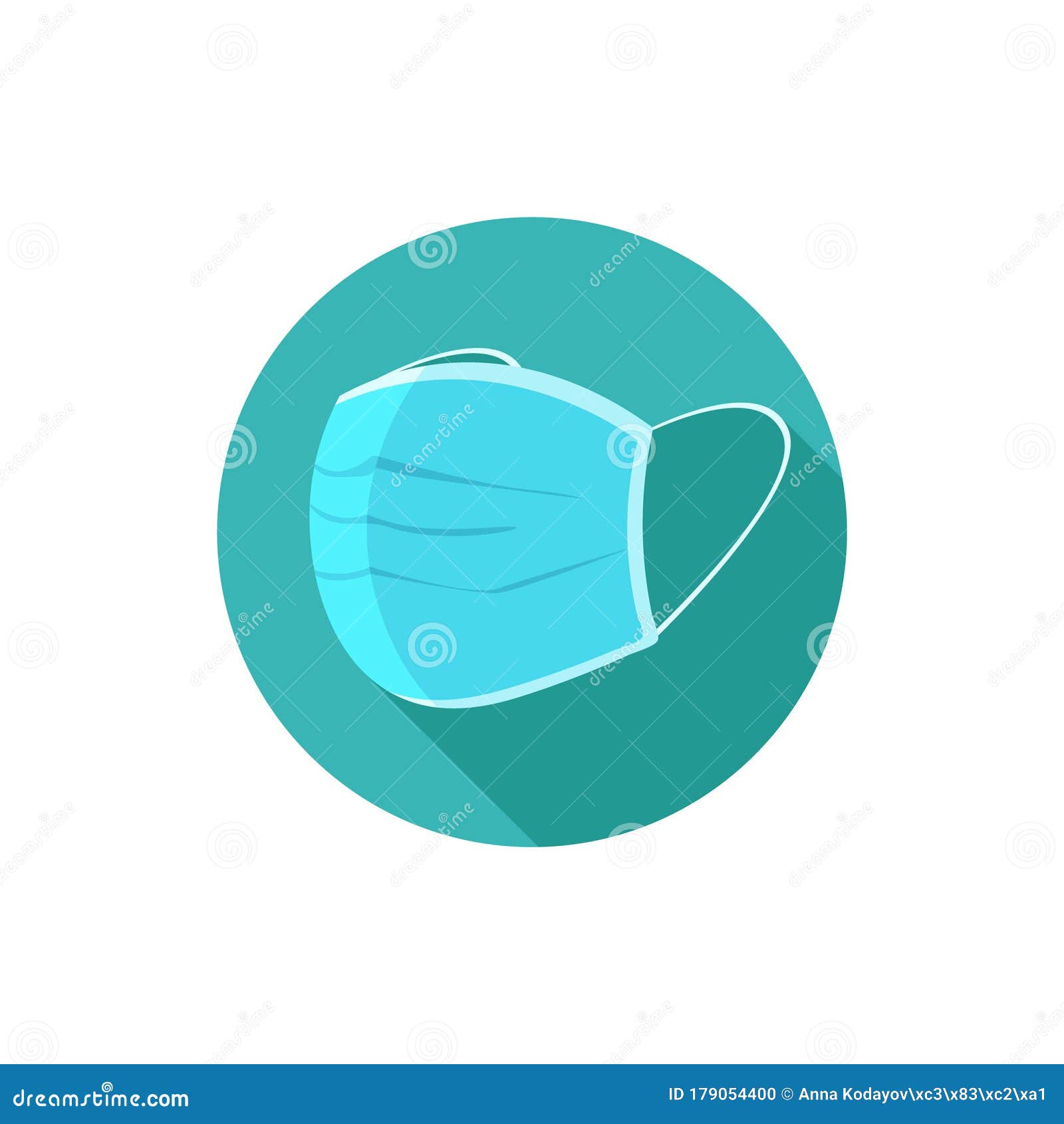 Flat Design Face Mask Vector Stock Vector - Illustration of medicals ...