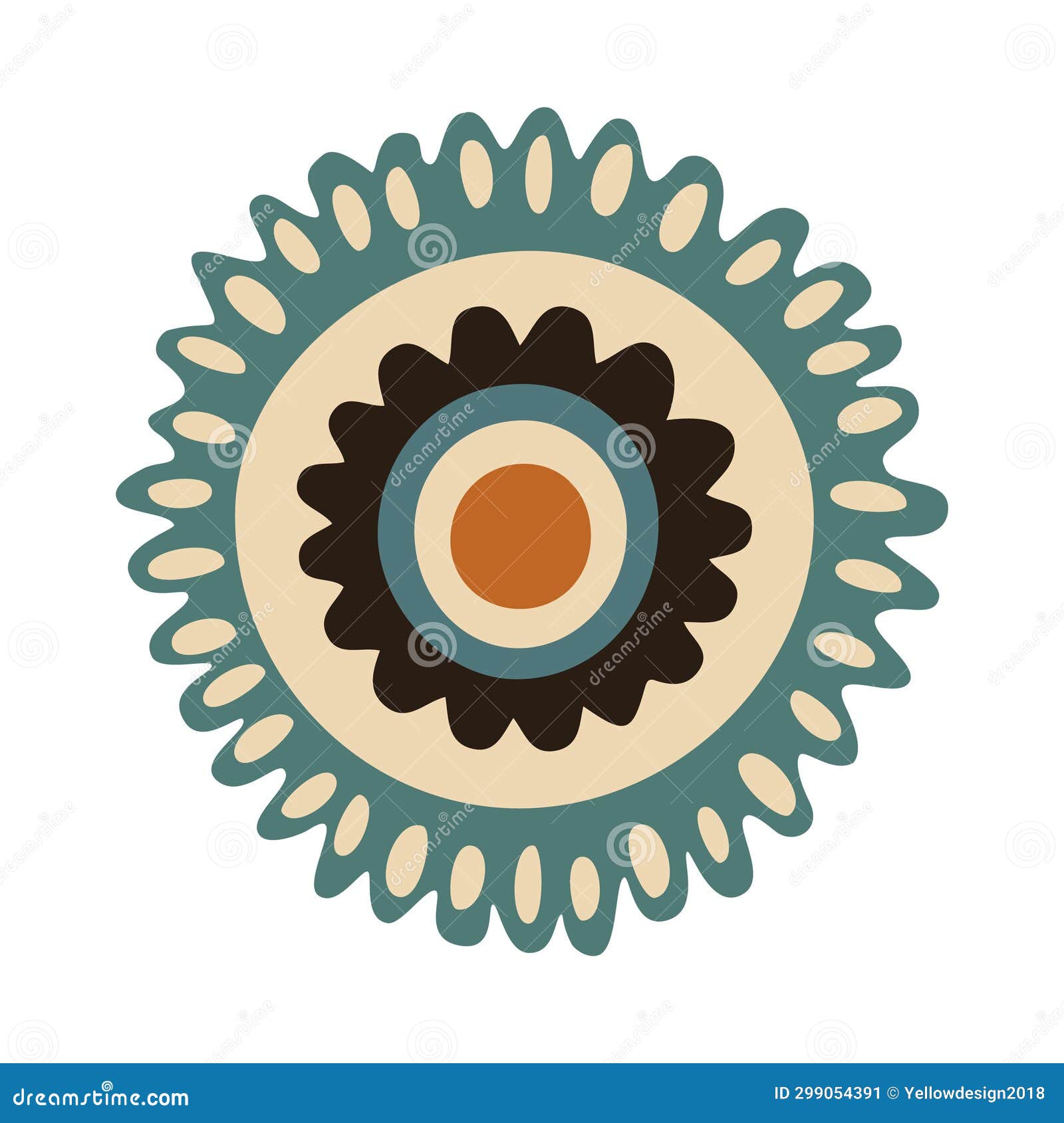 Flat Design Flower Vector Set Stock Vector - Illustration of blooming ...