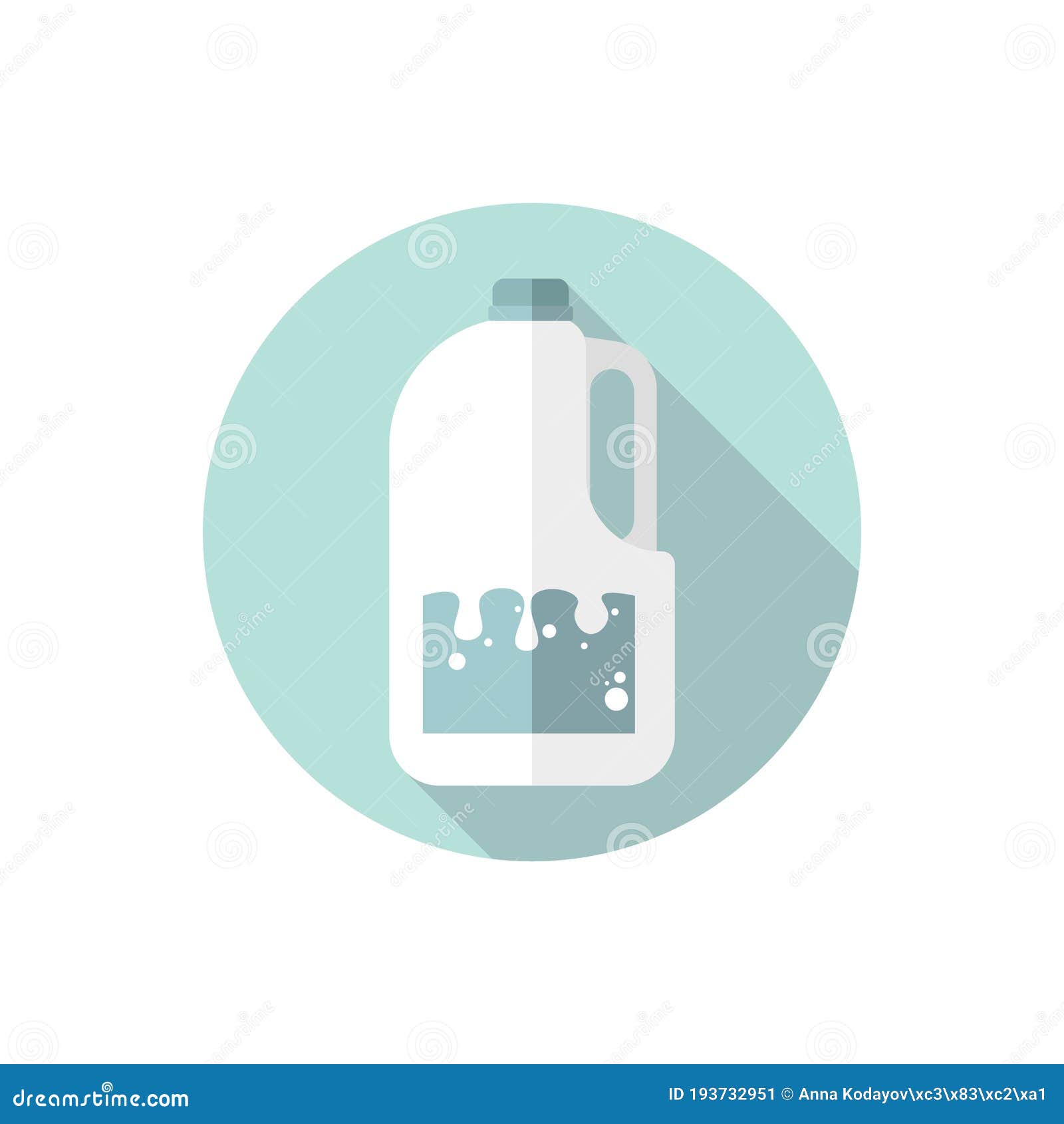 Flat design gallon of milk stock vector. Illustration of grocery ...