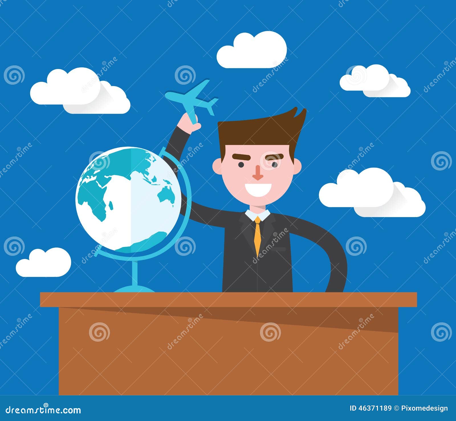 Flat Design, Global Business Concept Illustration Stock Vector ...