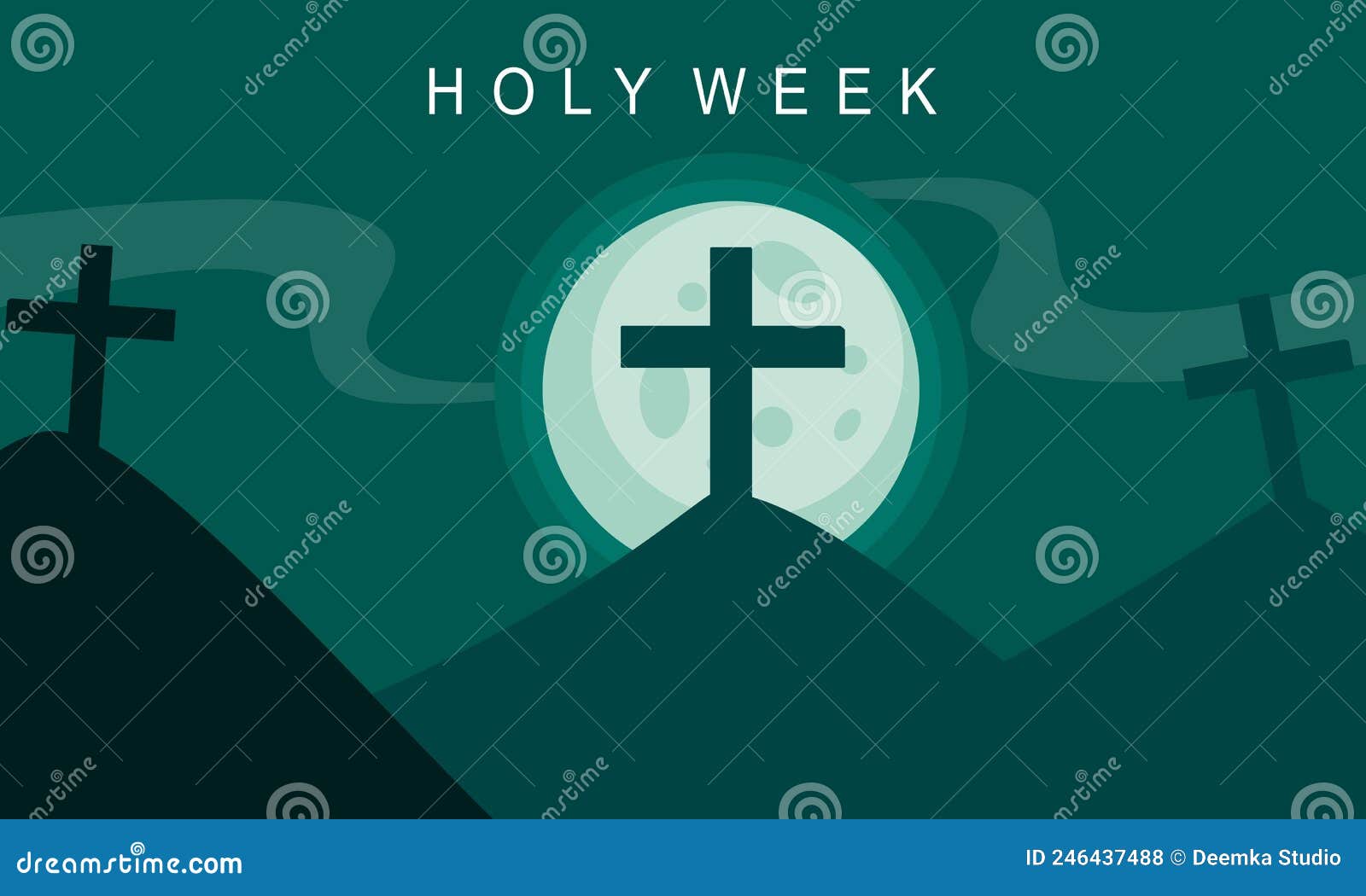 Flat Design Holy Week Concept Logo Vector Stock Illustration ...