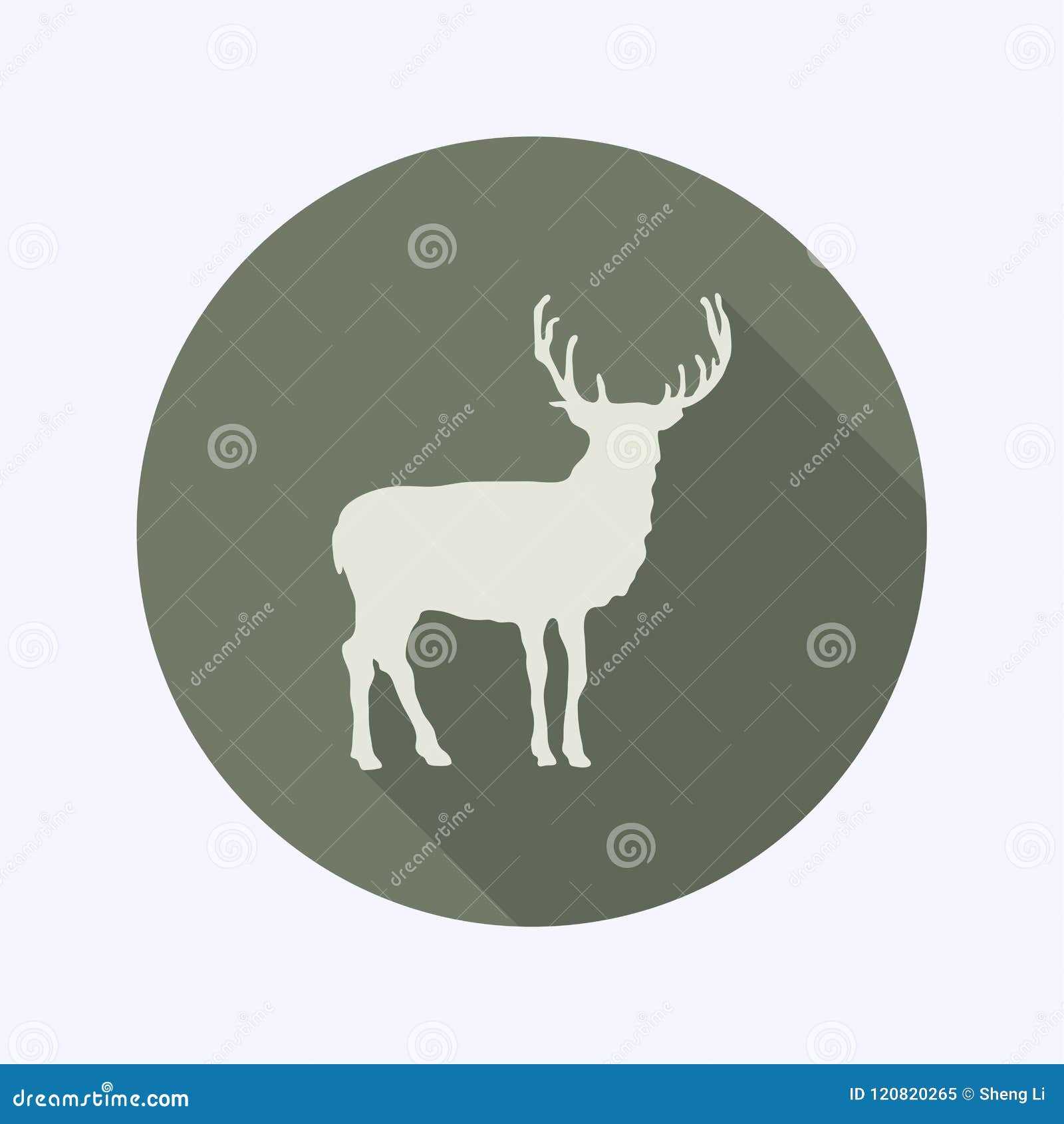 Flat Design Icon,buck, Vector Stock Vector - Illustration of animal ...