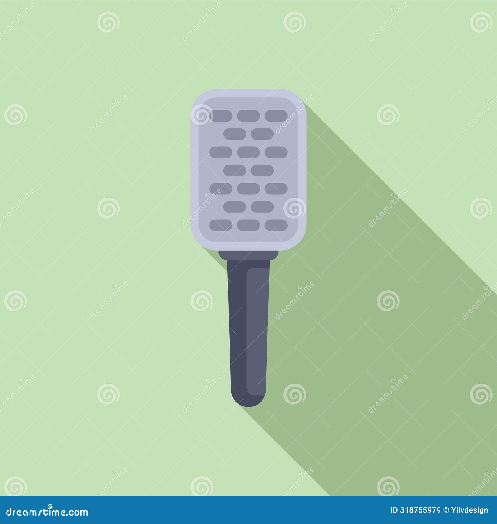 Flat Design Icon of a Fly Swatter on Green Background Stock Illustration - Illustration of pest ...