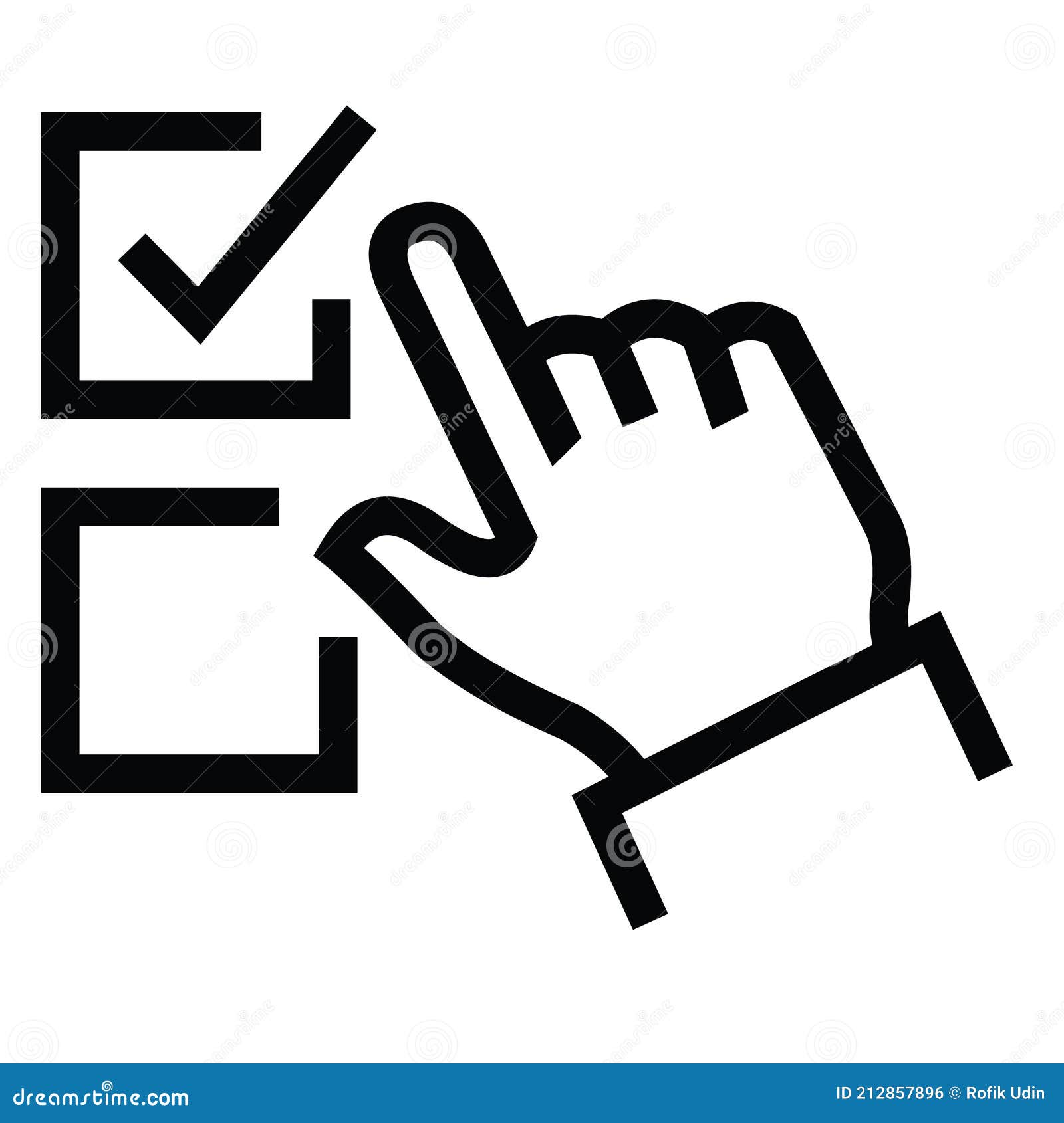 Flat Design Icon For A Palm Of A Hand To Be Precise With The Index ...