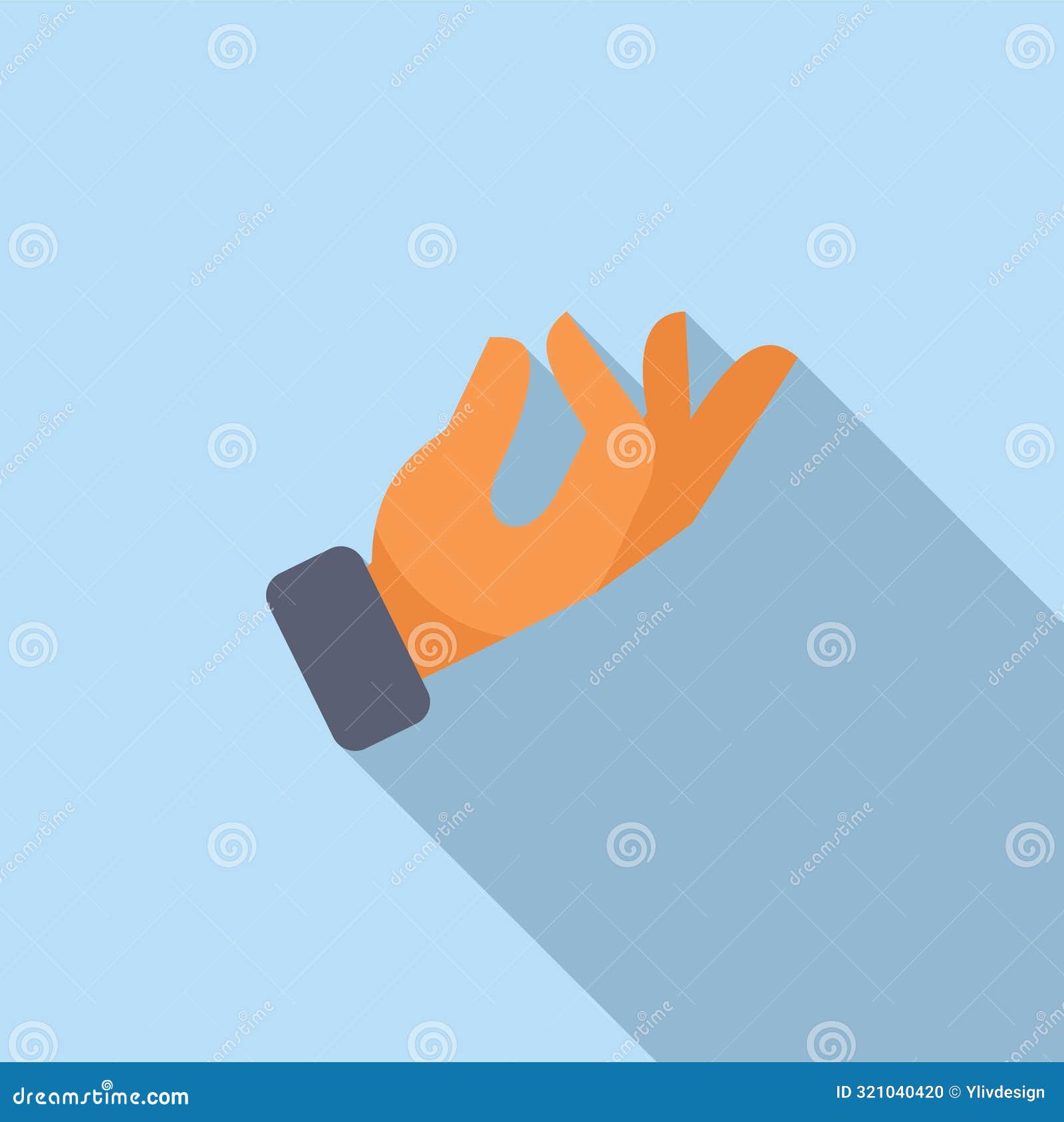 Minimalist Vector Illustration of Hand Gesture Stock Illustration ...