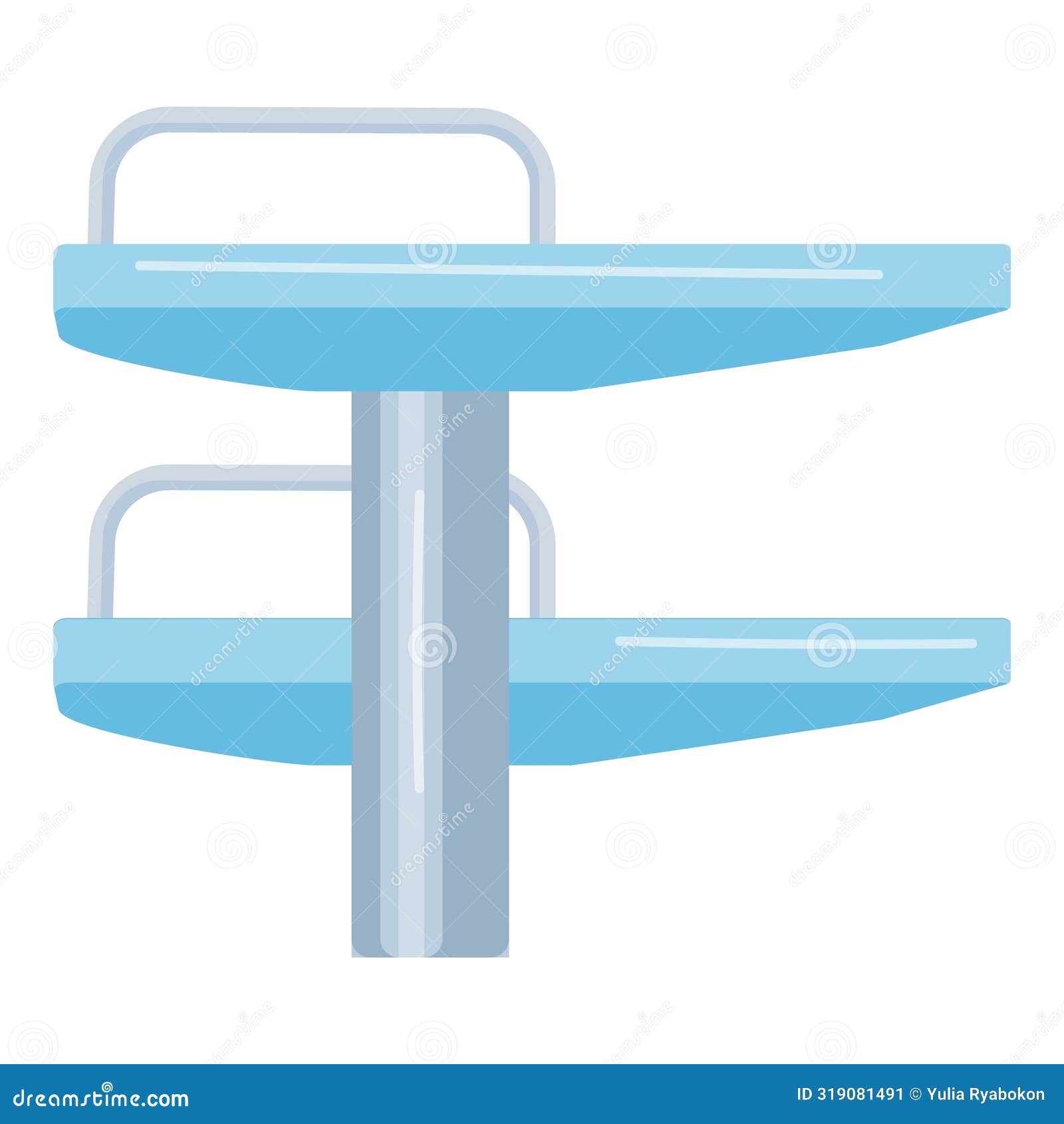 Flat Design Icon of a Twolevel Diving Board for Pools Stock ...