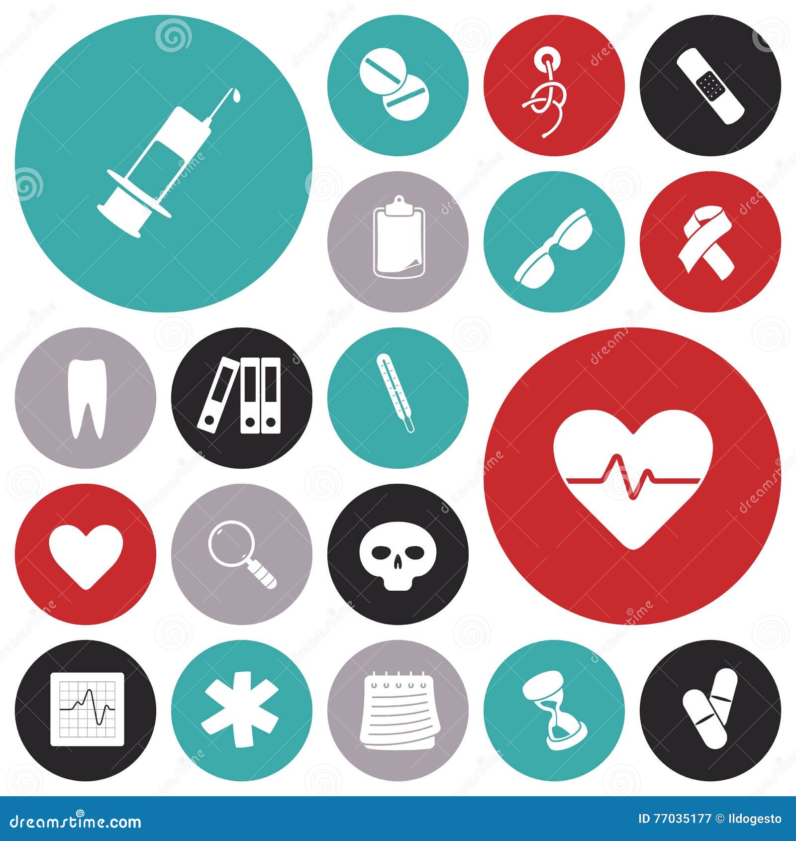 Flat Design Icons for Medical Stock Vector - Illustration of vector ...